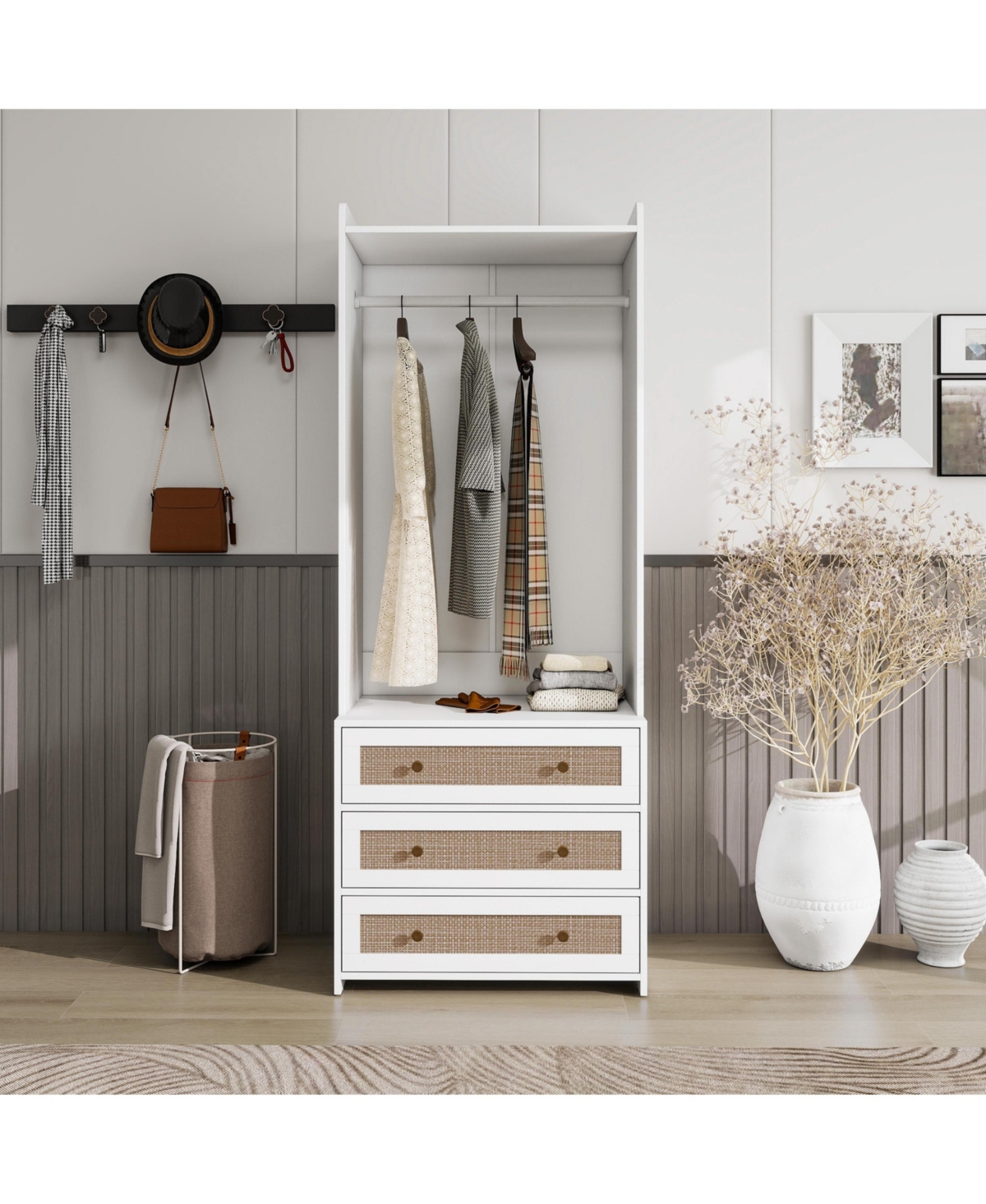 Click here for Flynama Wardrobe with 3 Drawers High Wardrobe Armo... prices