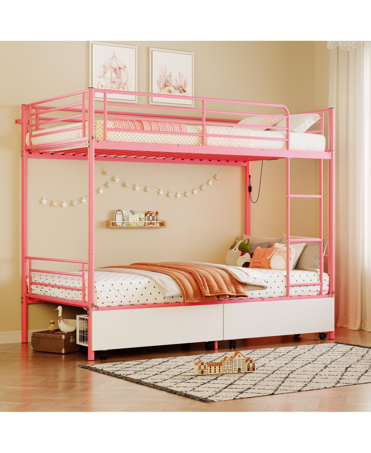 Click here for Streamdale Furniture Metal Bunk Bed w/Usb  Split... prices