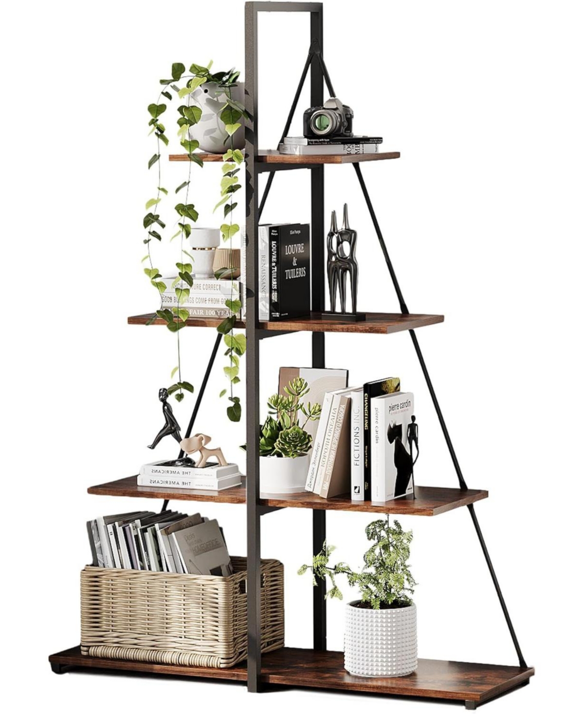 Click here for gaomon 4-Tier Ladder Bookshelf  Industrial A-Shape... prices