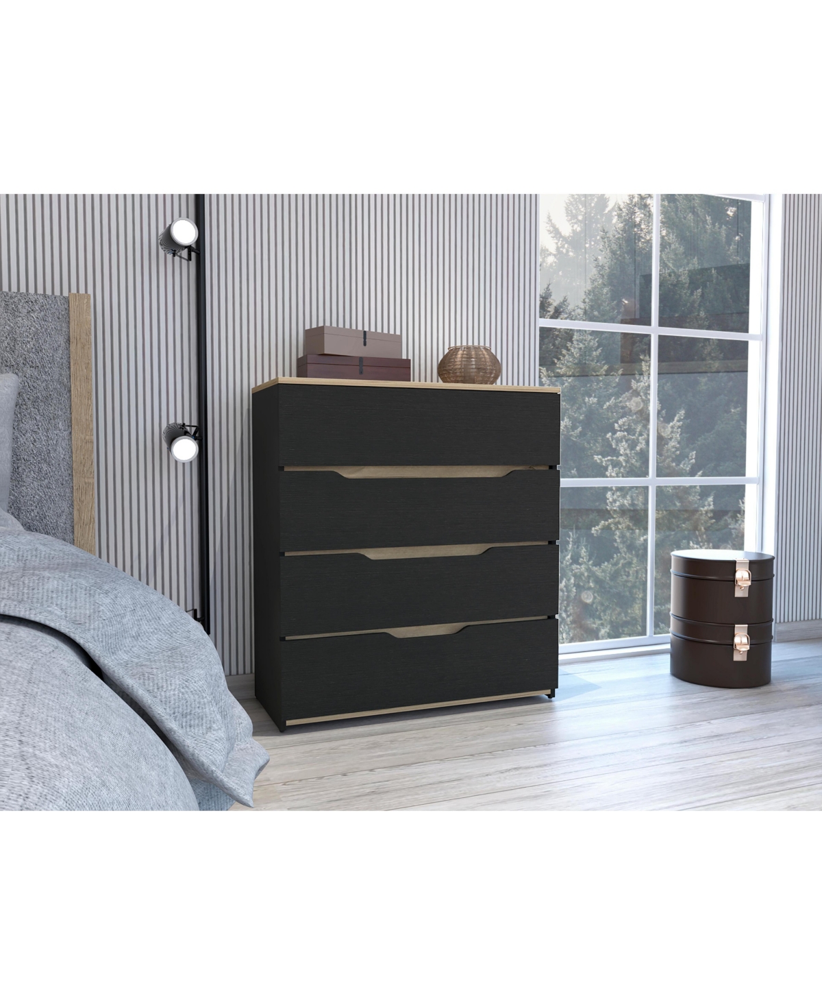 Click here for Flynama Modern 5 Drawer Dresser Wood Fabric Drawer... prices