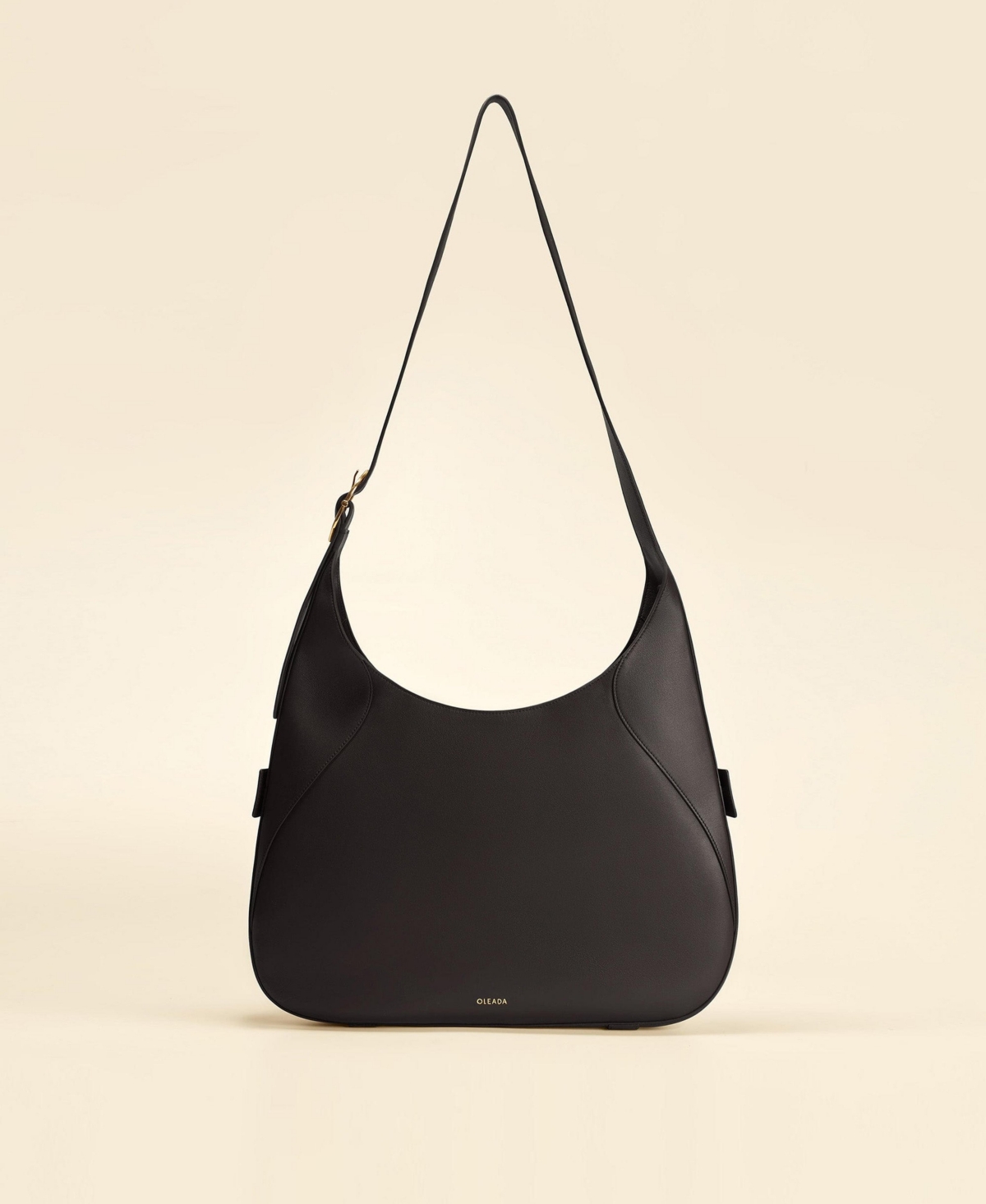 Click here for Oleada Mini Marina Suede Leather Hobo Bag - Onyx prices