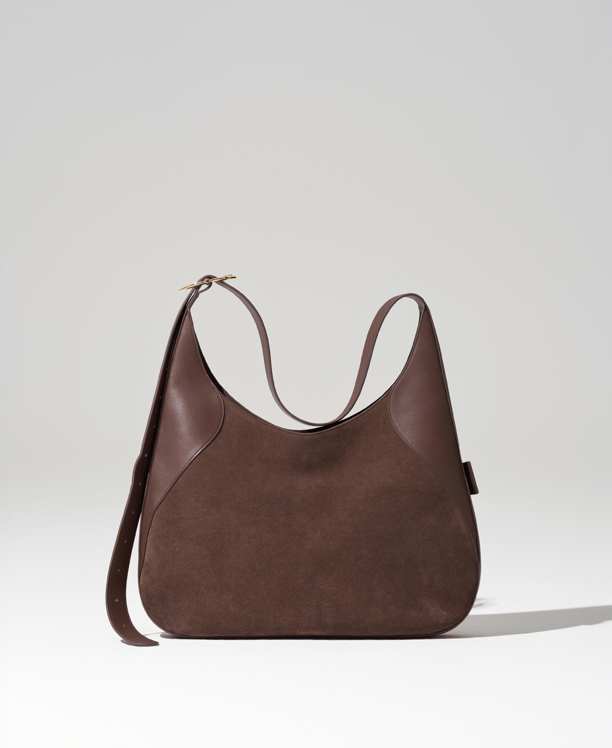Click here for Oleada Marina Suede Leather Hobo Bag - Mocha prices