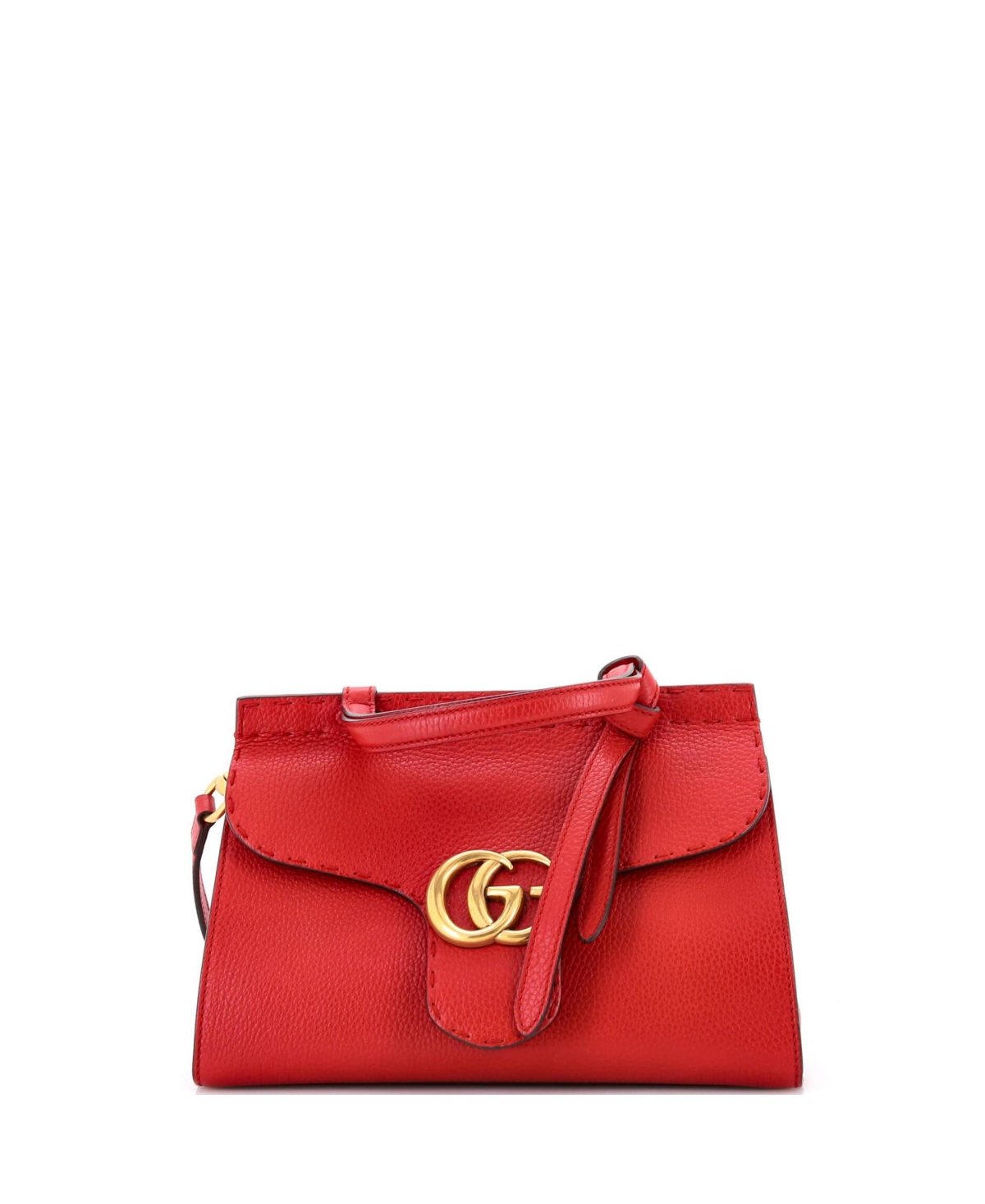 Click here for Pre-Owned Gucci Mini Gg Marmont Top Handle Bag Lea... prices