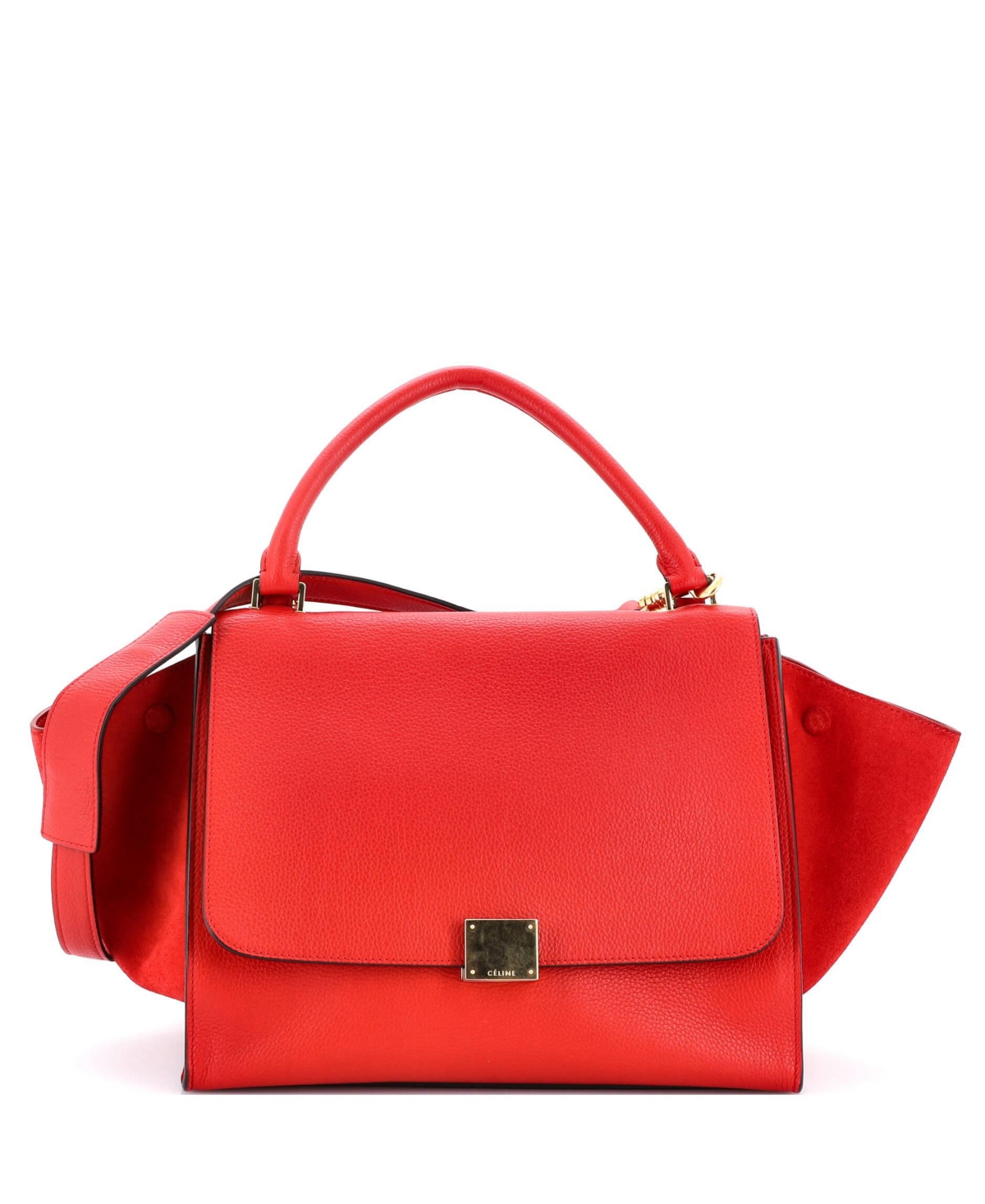 Click here for Pre-Owned Celine Medium Trapeze Bag Leather - Red prices