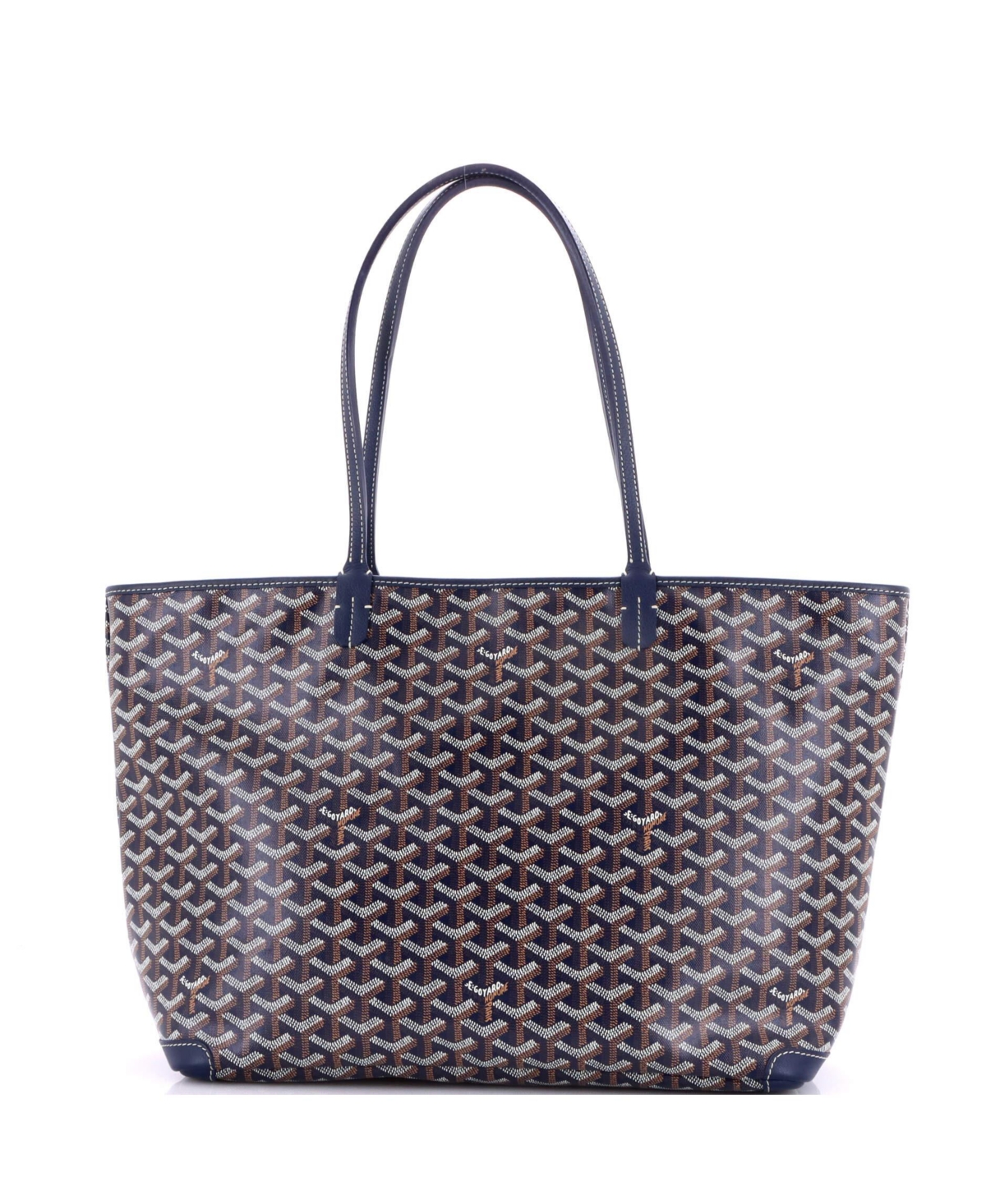 Click here for Pre-Owned Goyard Mm Artois Tote Coated Canvas - Bl... prices