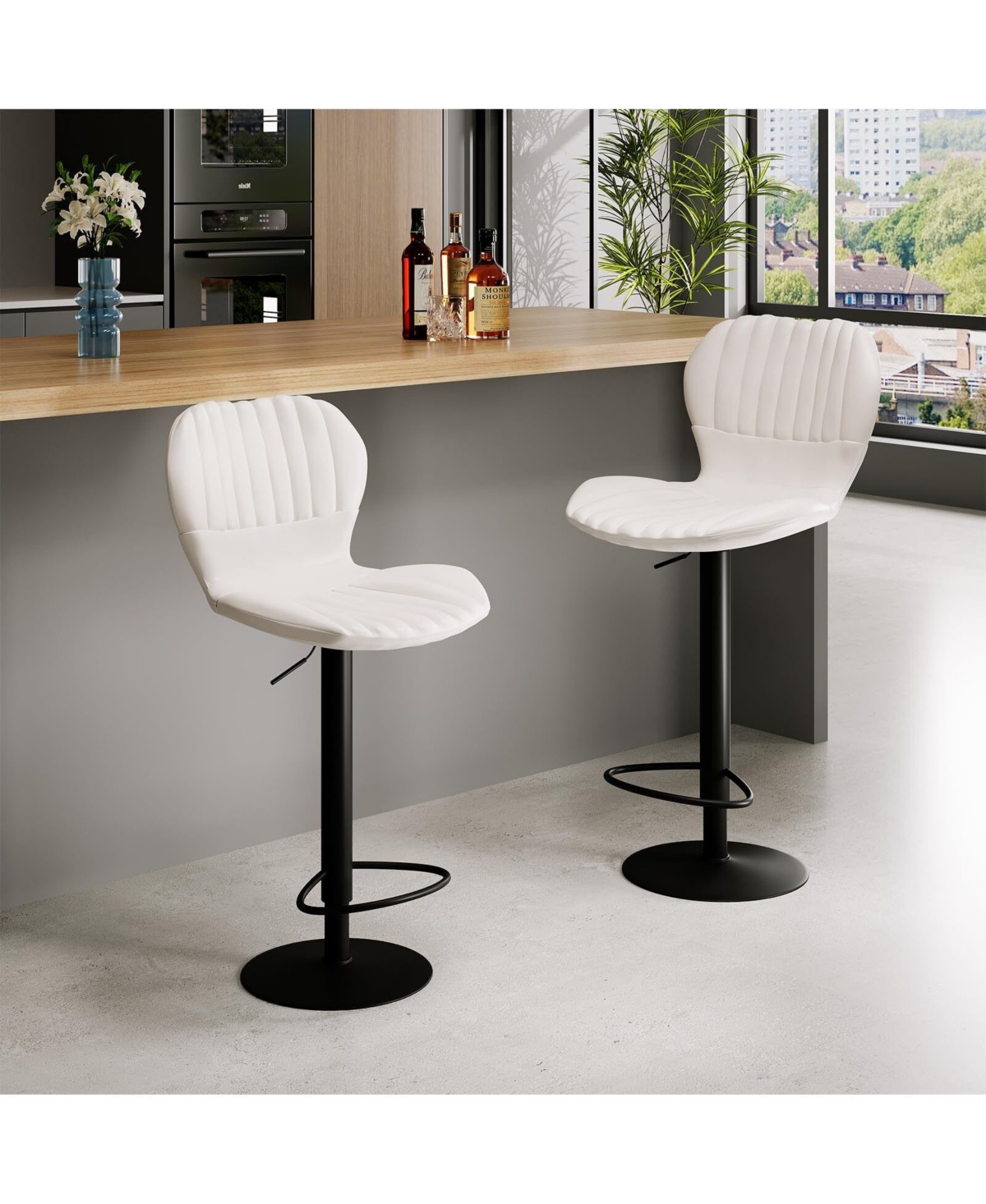 Click here for gaomon Swivel Bar Stools  Counter Height Kitchen B... prices
