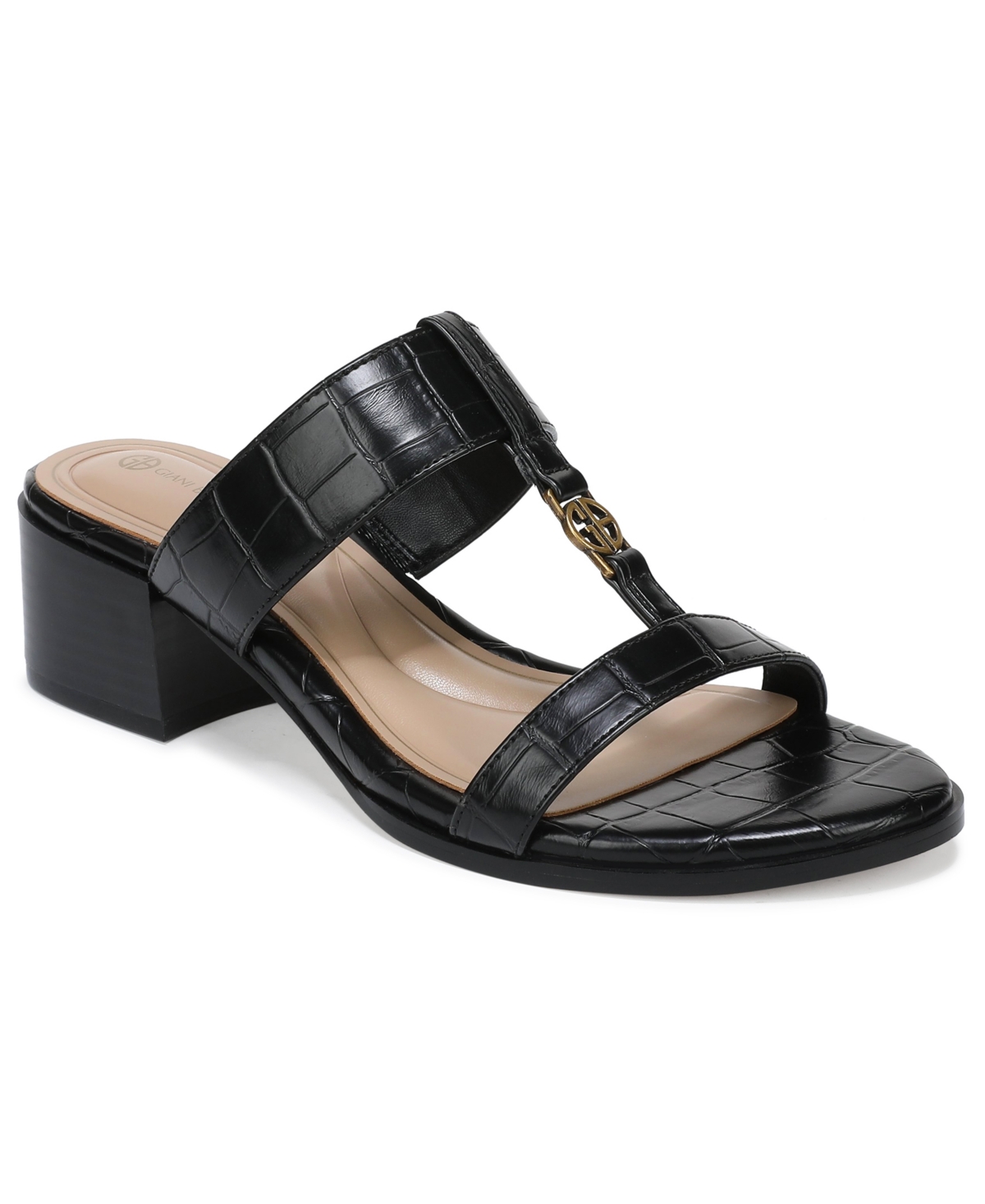 Click here for Giani Bernini Womens Almond Toe Stacked Heel Sanda... prices