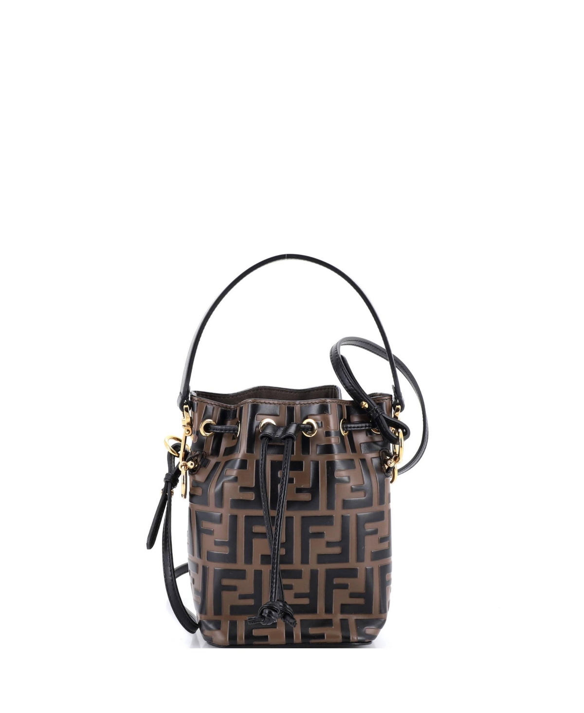Click here for Pre-Owned Fendi Mini Mon Tresor Bucket Bag Zucca E... prices