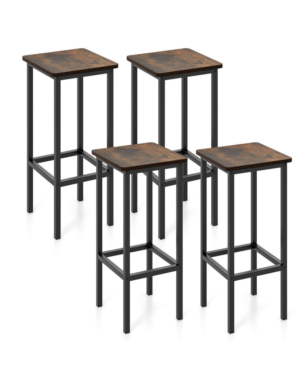 Click here for Gymax 4PCS 26 Bar Stool Set w/Metal Frame Footrest... prices