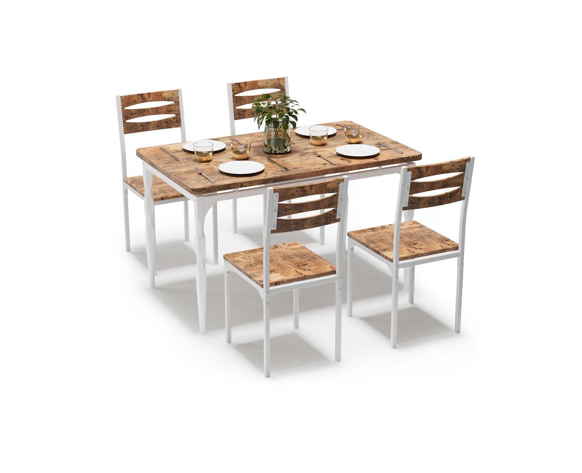 Click here for gaomon 5-Piece 4-Person Farmhouse Style Dining Tab... prices