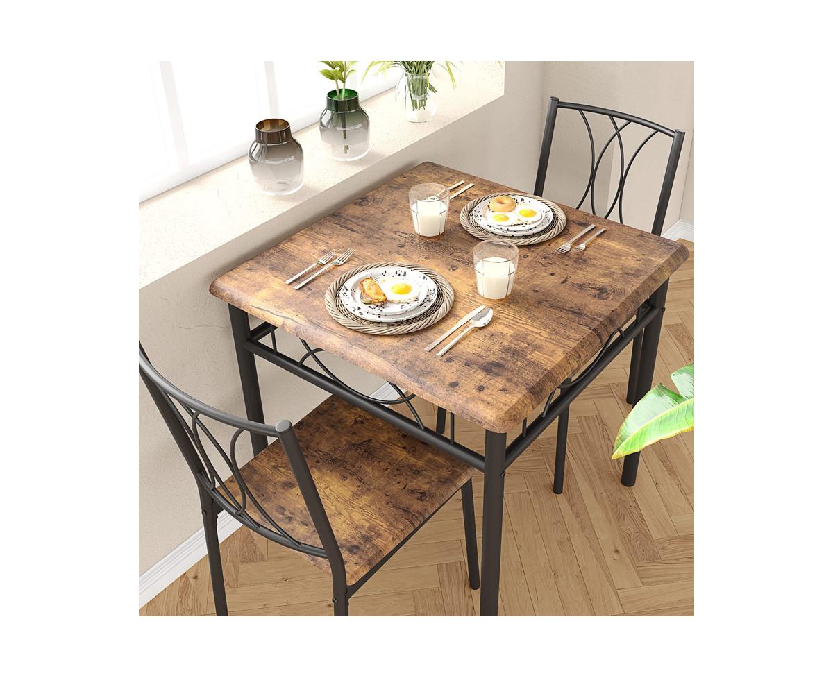 Click here for gaomon 3-Piece 2-Person Retro Square Dining Table... prices