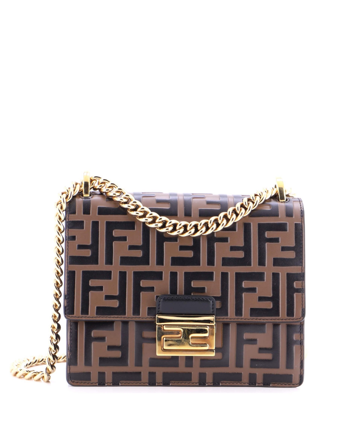 Click here for Pre-Owned Fendi Small Kan U Shoulder Bag Zucca Emb... prices