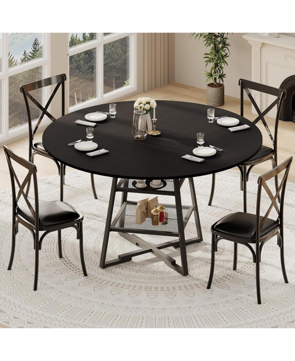 Click here for gaomon Dining Room Round Table Set for 4-6  Circle... prices