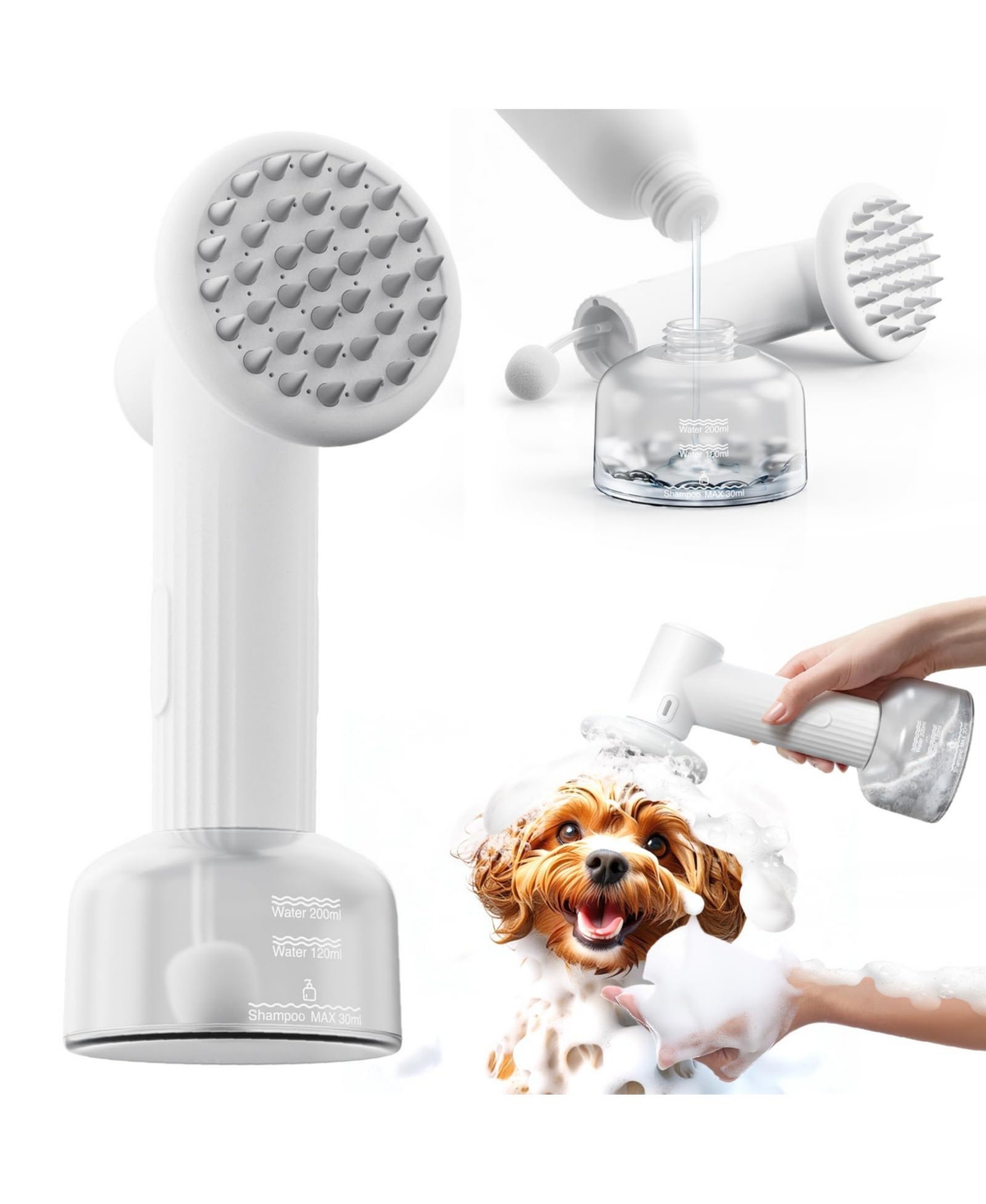 Click here for Aronkl Automatic Foaming Rechargeable Pet Bath Bru... prices