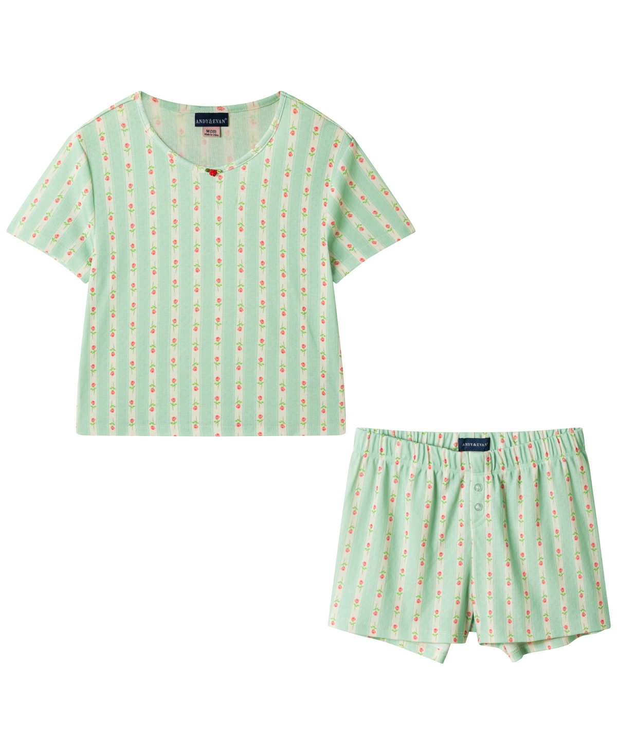 Click here for Andy & Evan Girls 6-16 Rosette T-Shirt and Shorts... prices