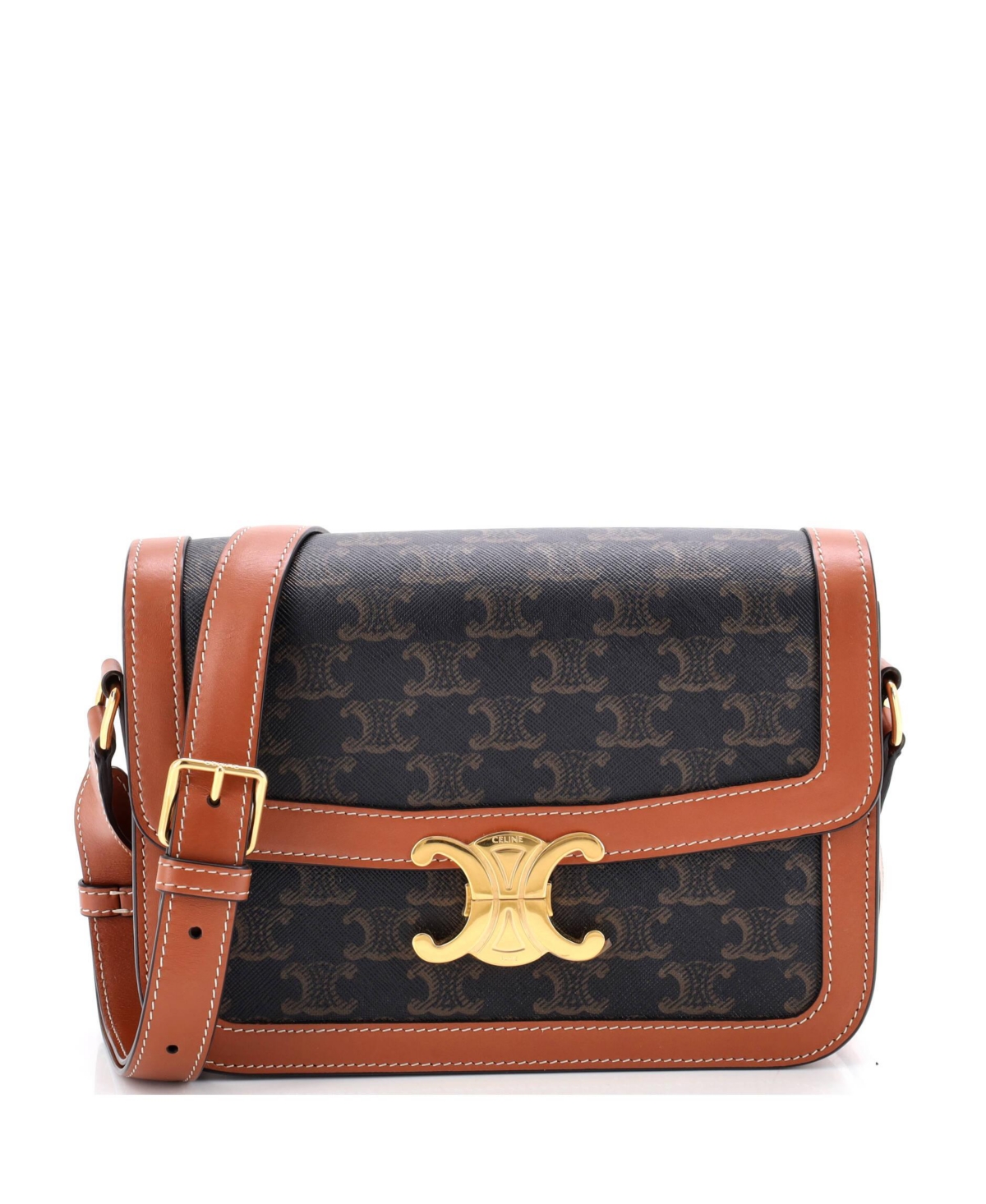 Click here for Pre-Owned Celine Medium Triomphe Shoulder Bag Trio... prices