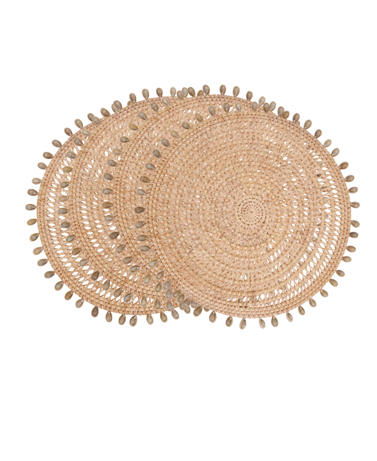Click here for Saro Lifestyle Rattan and Shell Beaded Round Place... prices