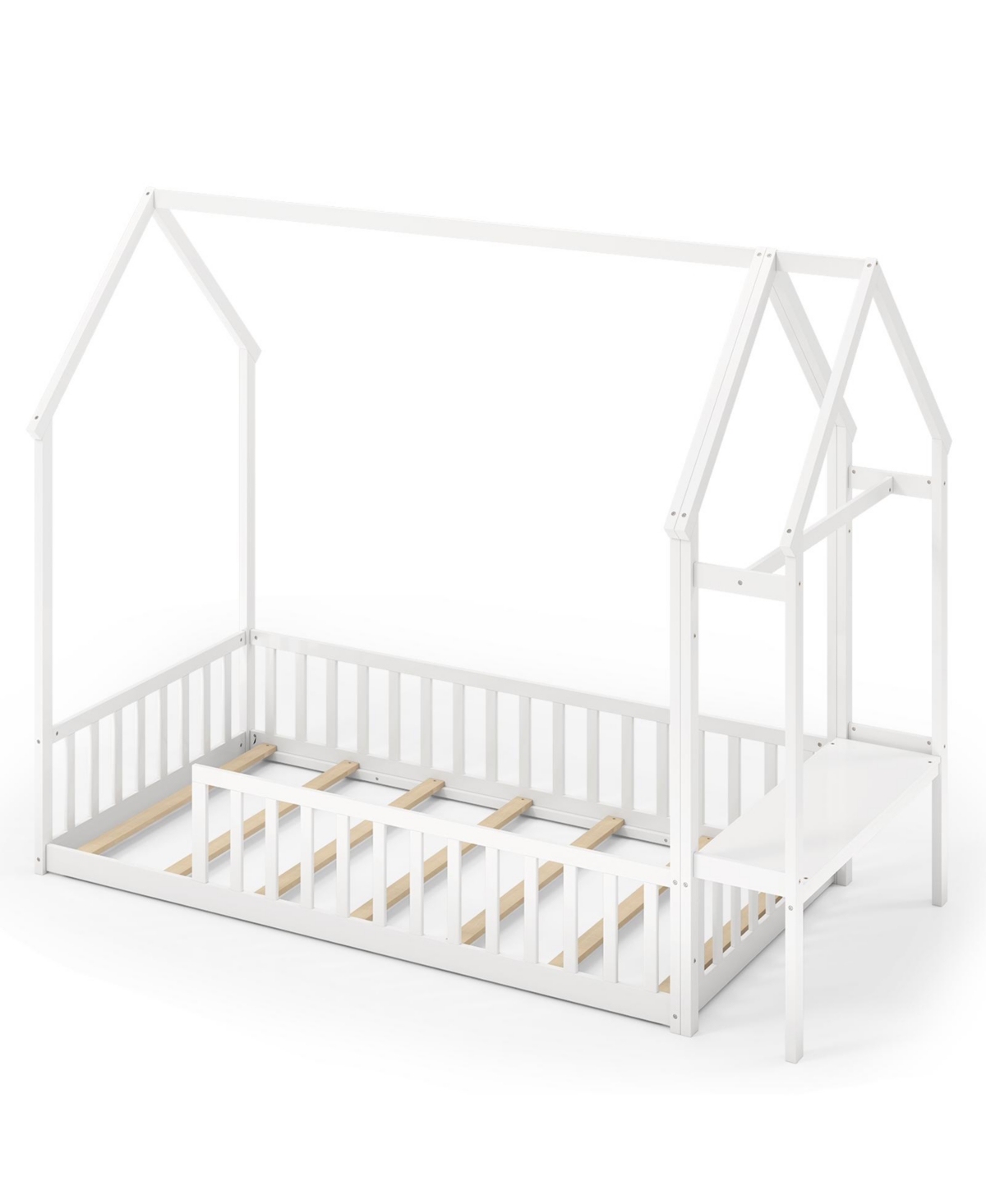 Click here for Gouun Twin Size Montessori House Floor Bed with Cl... prices