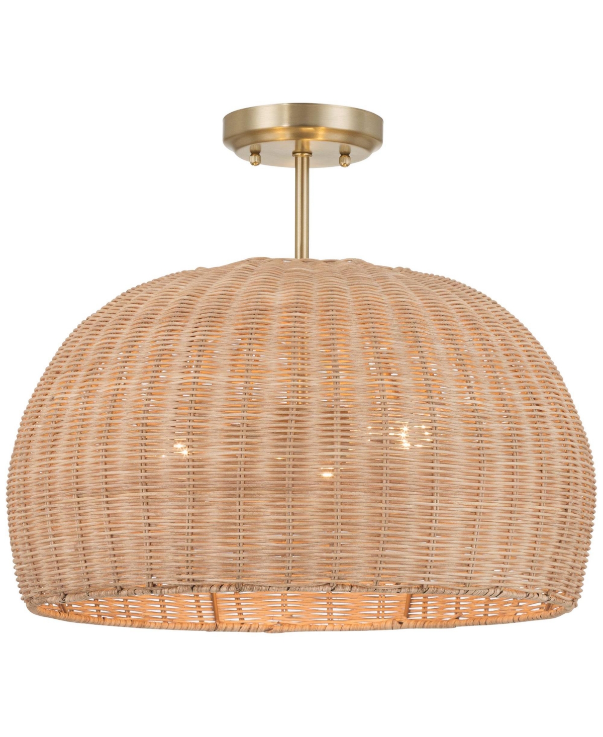 Click here for Possini Euro Design Fitzwilliam Brass and Wicker 3... prices