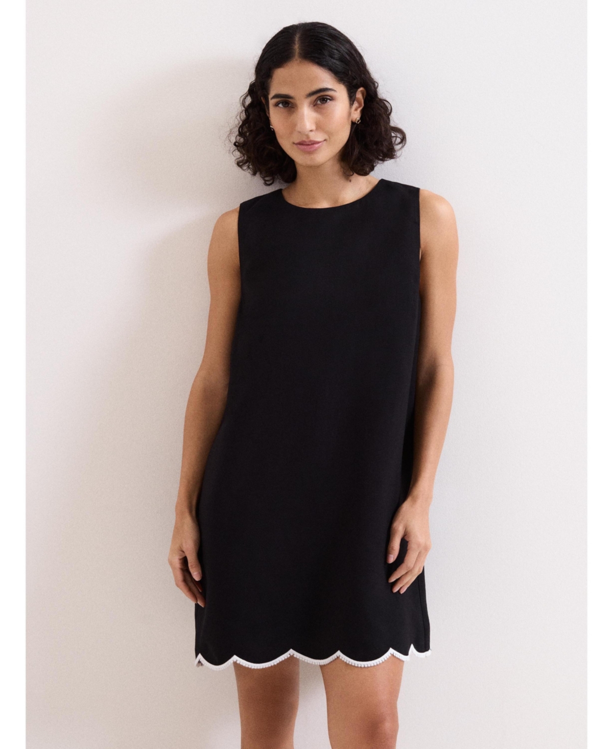 Click here for Phase Eight Womens Marta Scalloped Hem Shift Dress prices