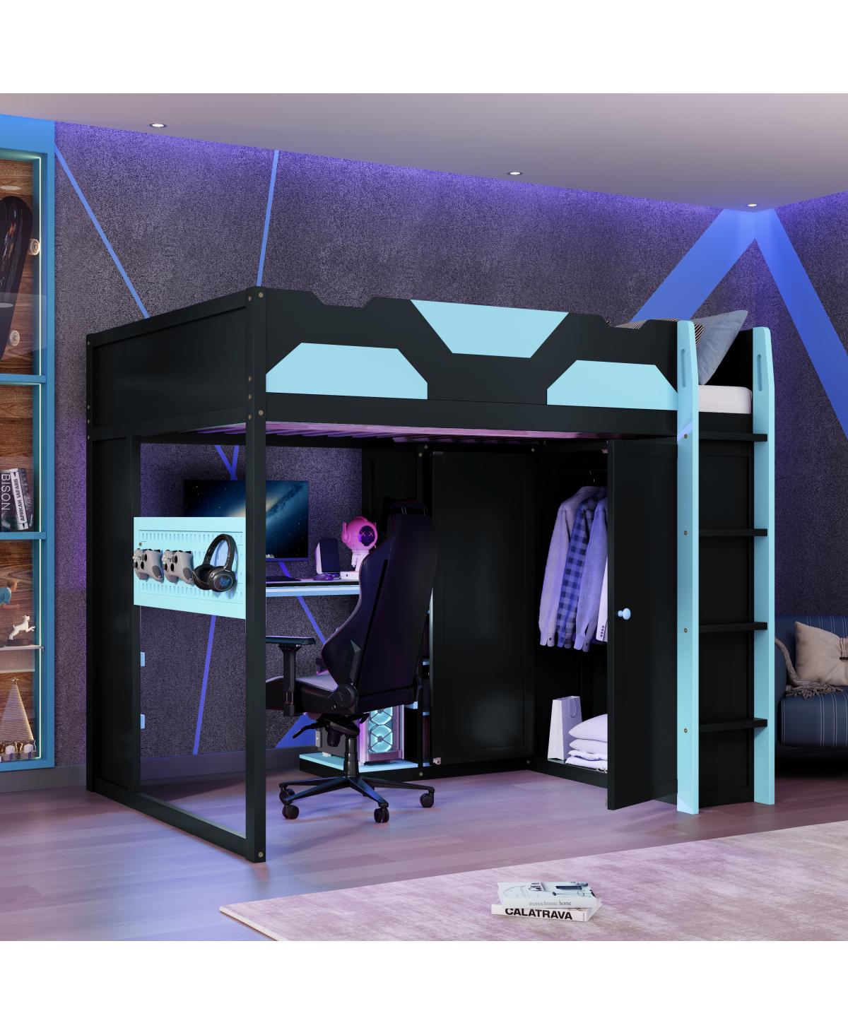 Click here for Streamdale Furniture Wood Loft Bed w/Desk  Storage... prices