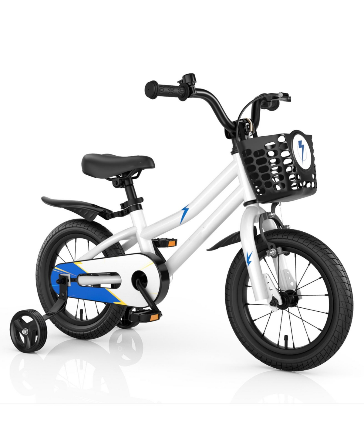 Click here for Slickblue Kids Bicycle with Training Wheels - Whit... prices