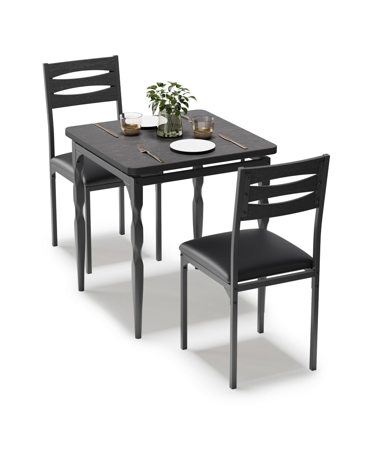 Click here for gaomon 2-Person 3-Piece Compact Dining Table Set prices