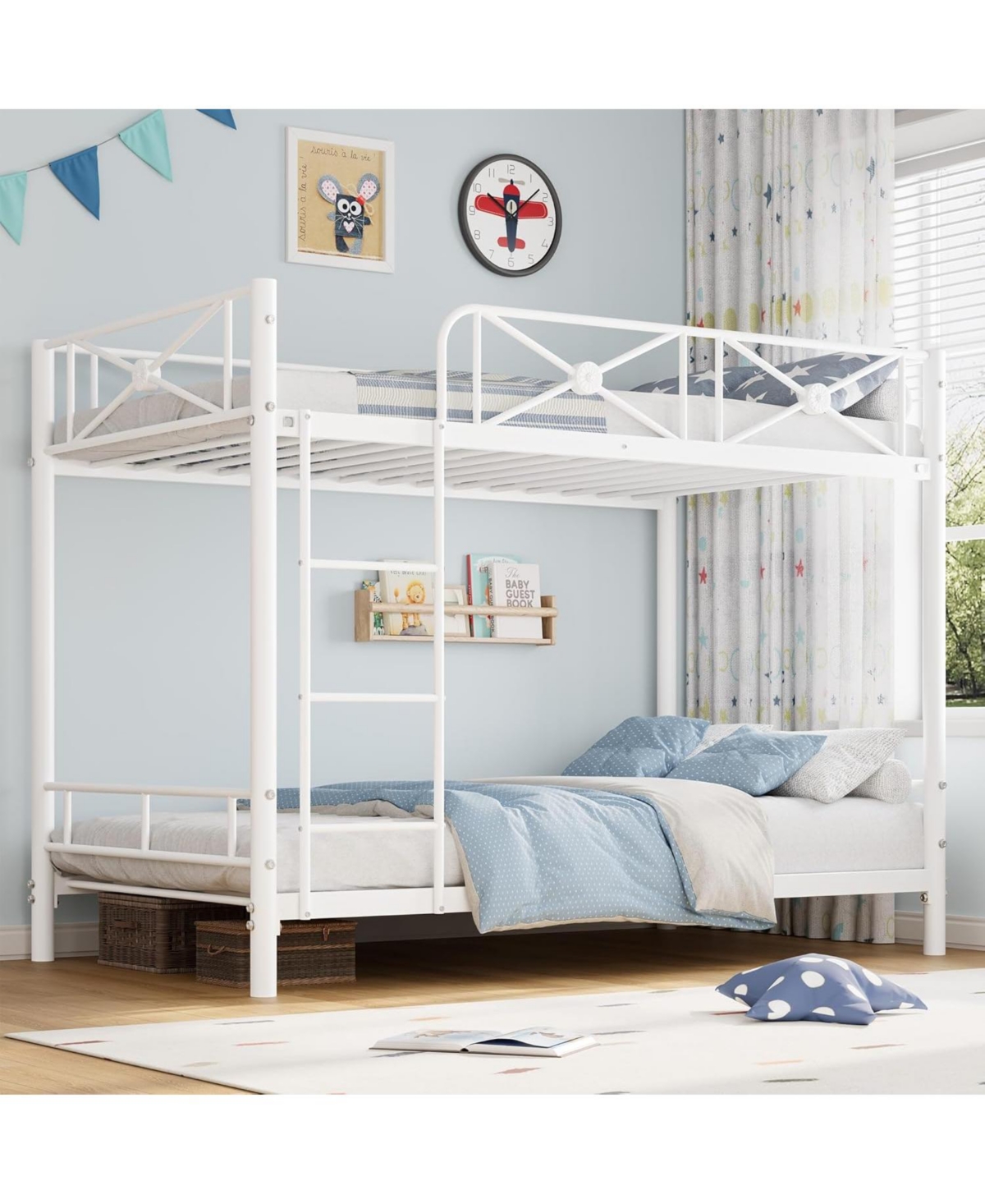 Click here for gaomon Industrial Twin over Twin Metal Bunk Bed  H... prices