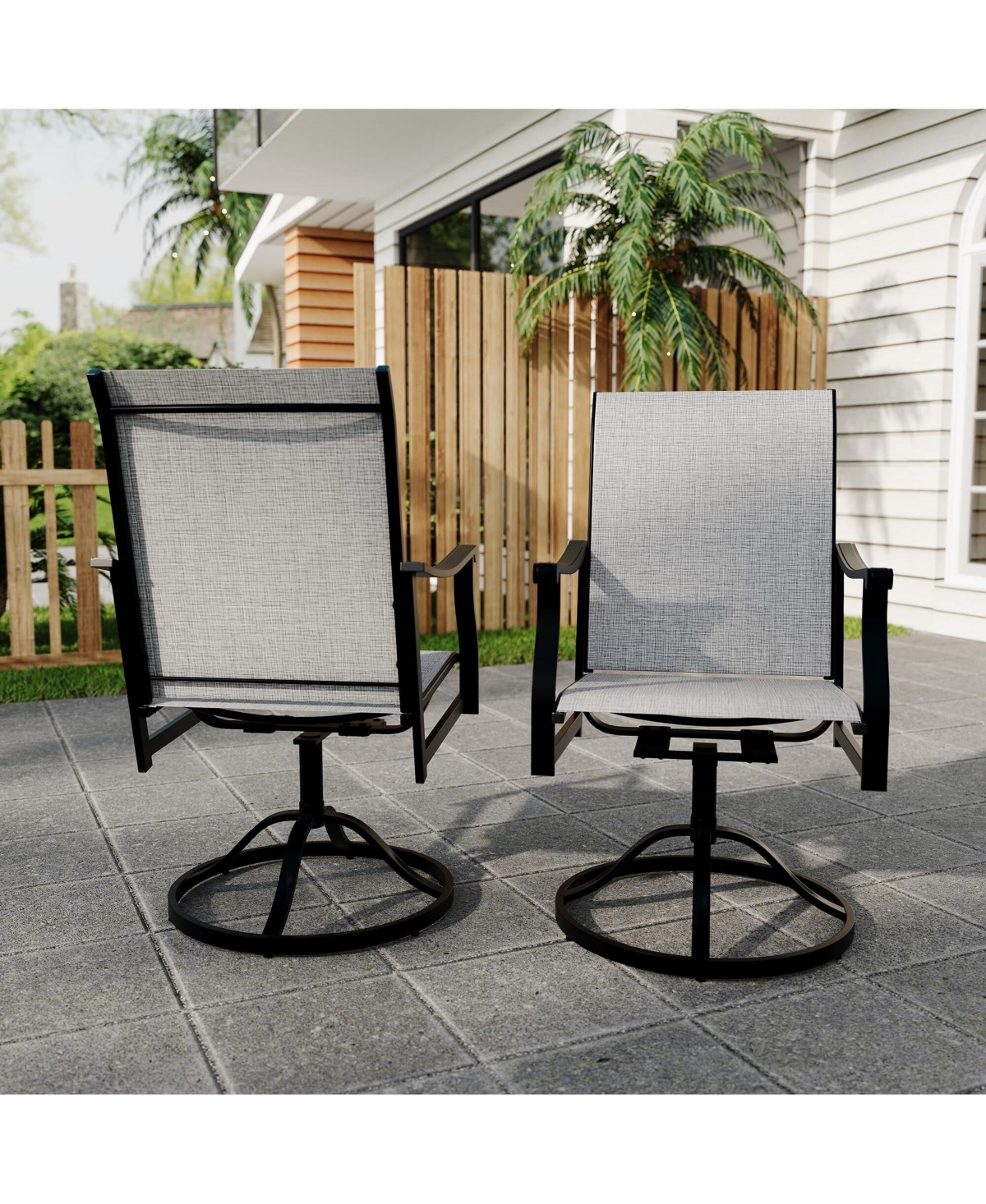 Click here for gaomon Set of 2 Bar Height Swivel Stools with High... prices
