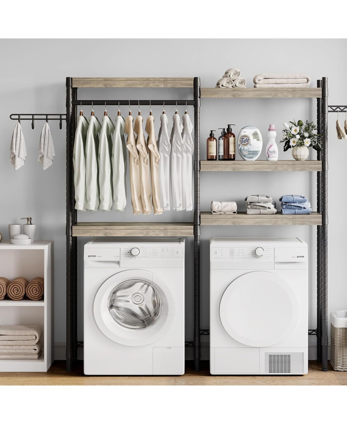 Click here for Homfan 5-Tier Over-The-Washer Shelf - Adjustable H... prices