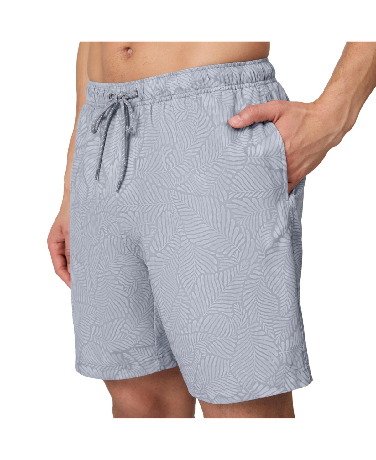Click here for Free Country Mens Paradise Palm Swim Short - Iron... prices