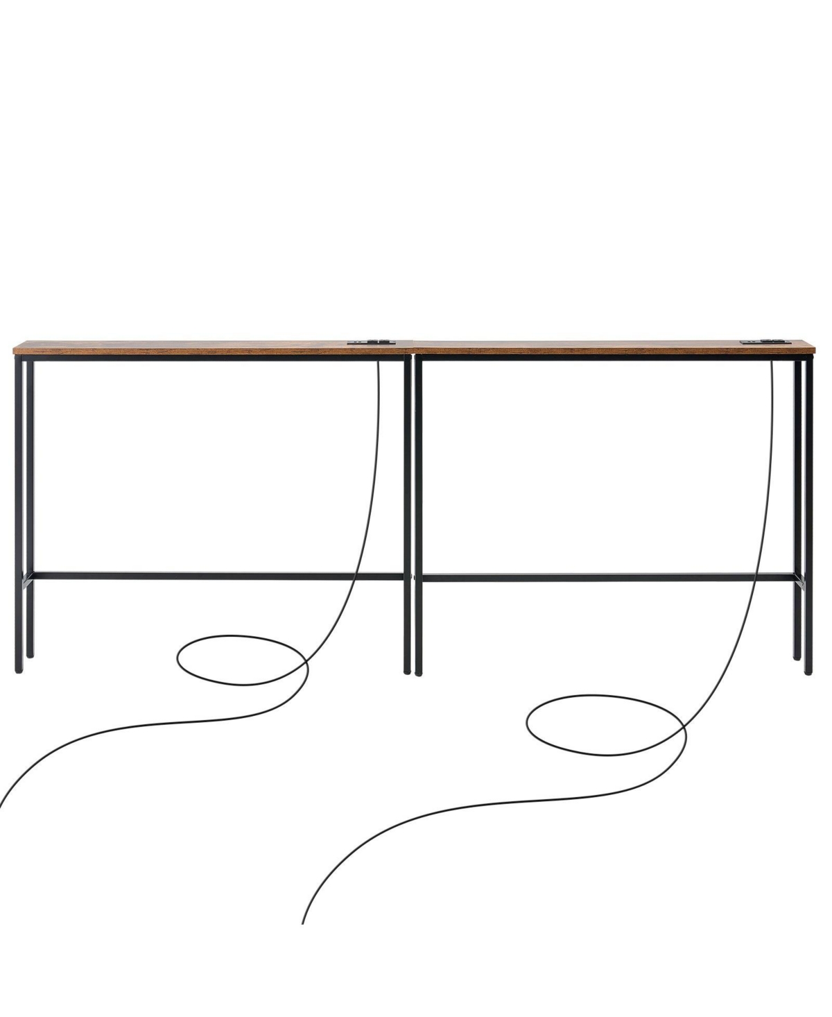 Click here for Gouun Narrow Console Table 2-Pack with Power Outle... prices