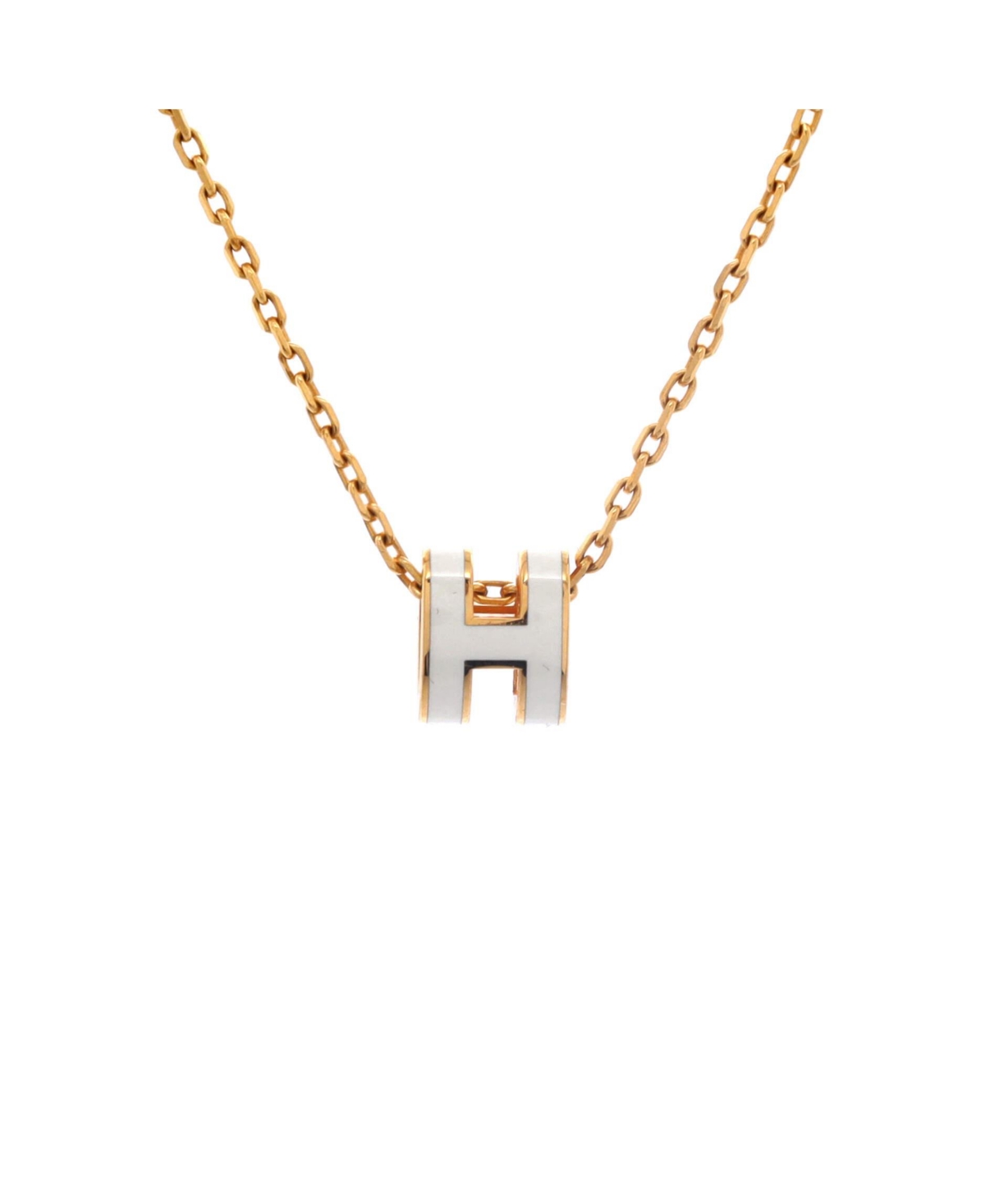 Click here for Pre-Owned HERMES Pop H Pendant Chain Necklace - En... prices