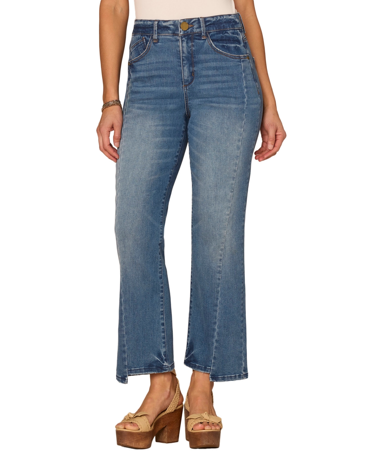 Click here for Democracy Petite High Rise Bootcut Clean Hem Jeans... prices