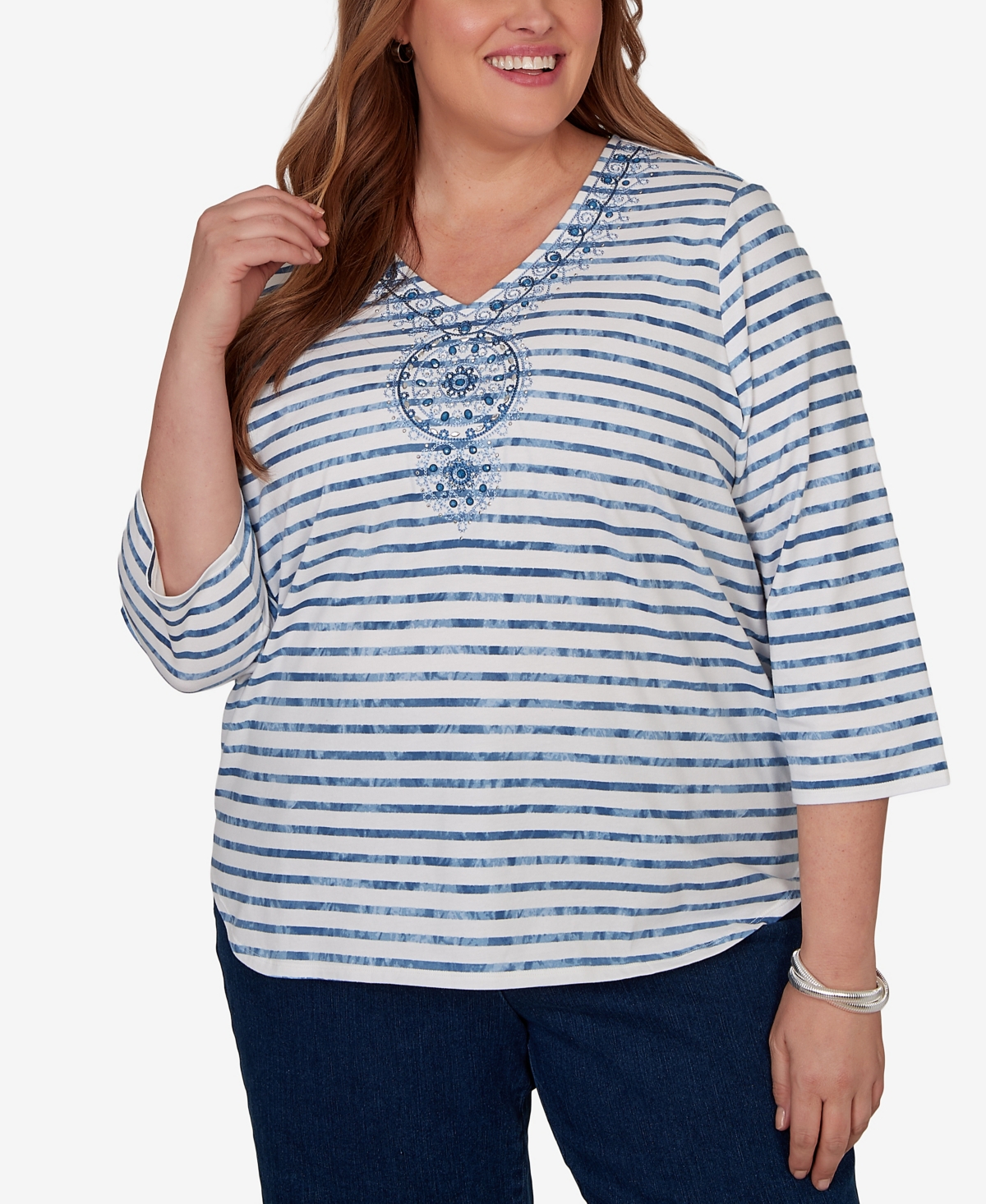Click here for Alfred Dunner Plus Size Classic Medallion Embroide... prices