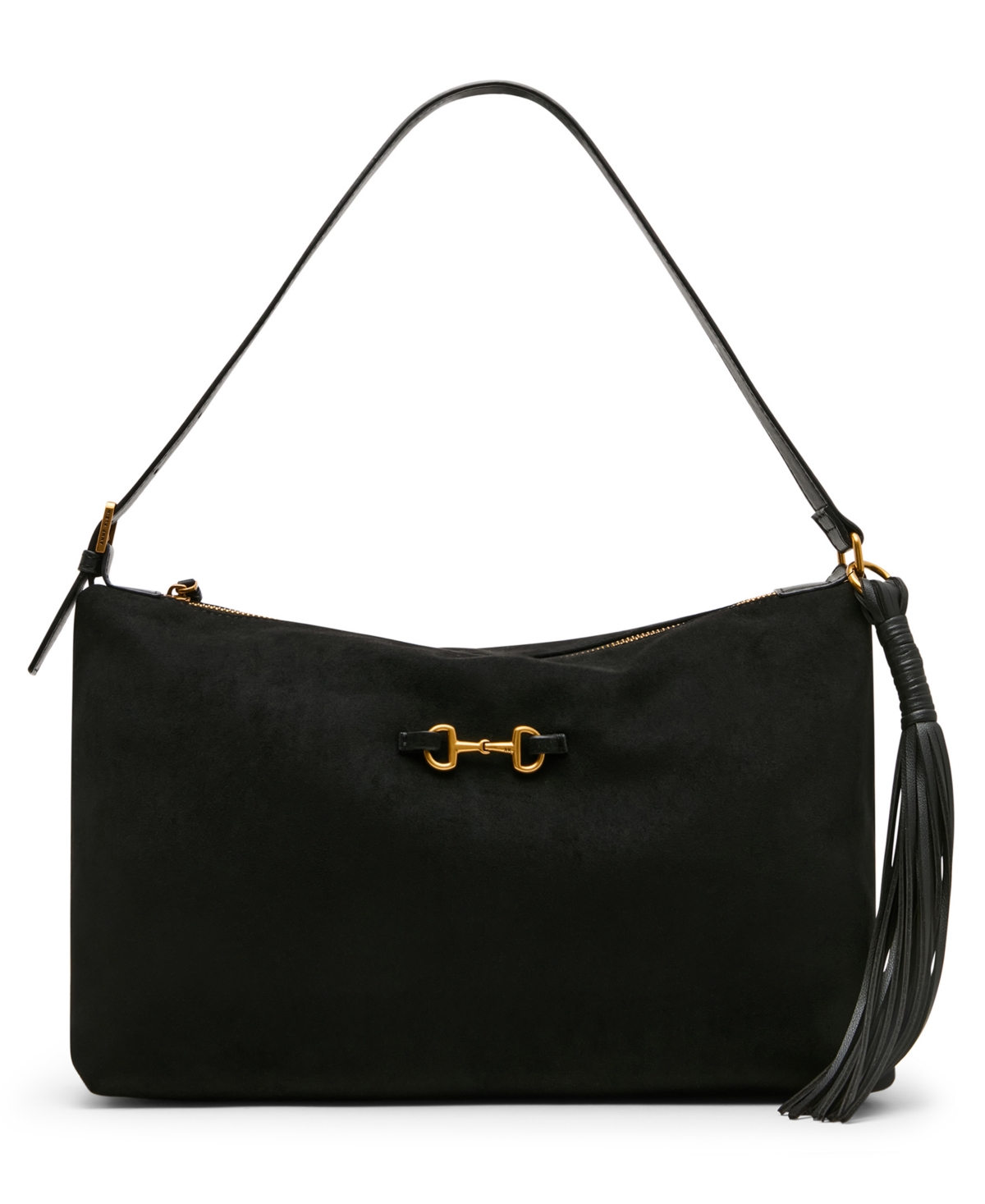 Click here for Anne Klein Faux Suede Large Horse Bit Shoulder Han... prices