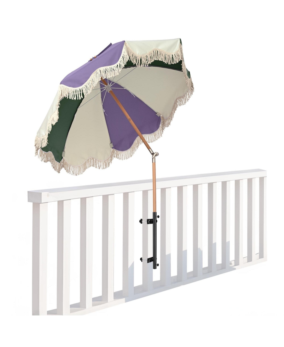 Click here for LAGarden 6Ft Vintage Floral Fringe Umbrella w/ Dec... prices