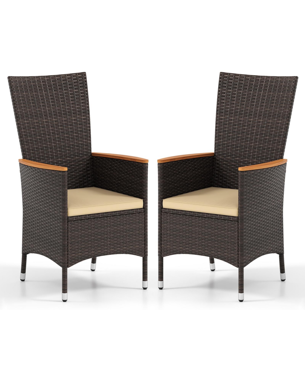 Click here for Sugift Patio Rattan Chairs Set of 2 Outdoor Wicker... prices