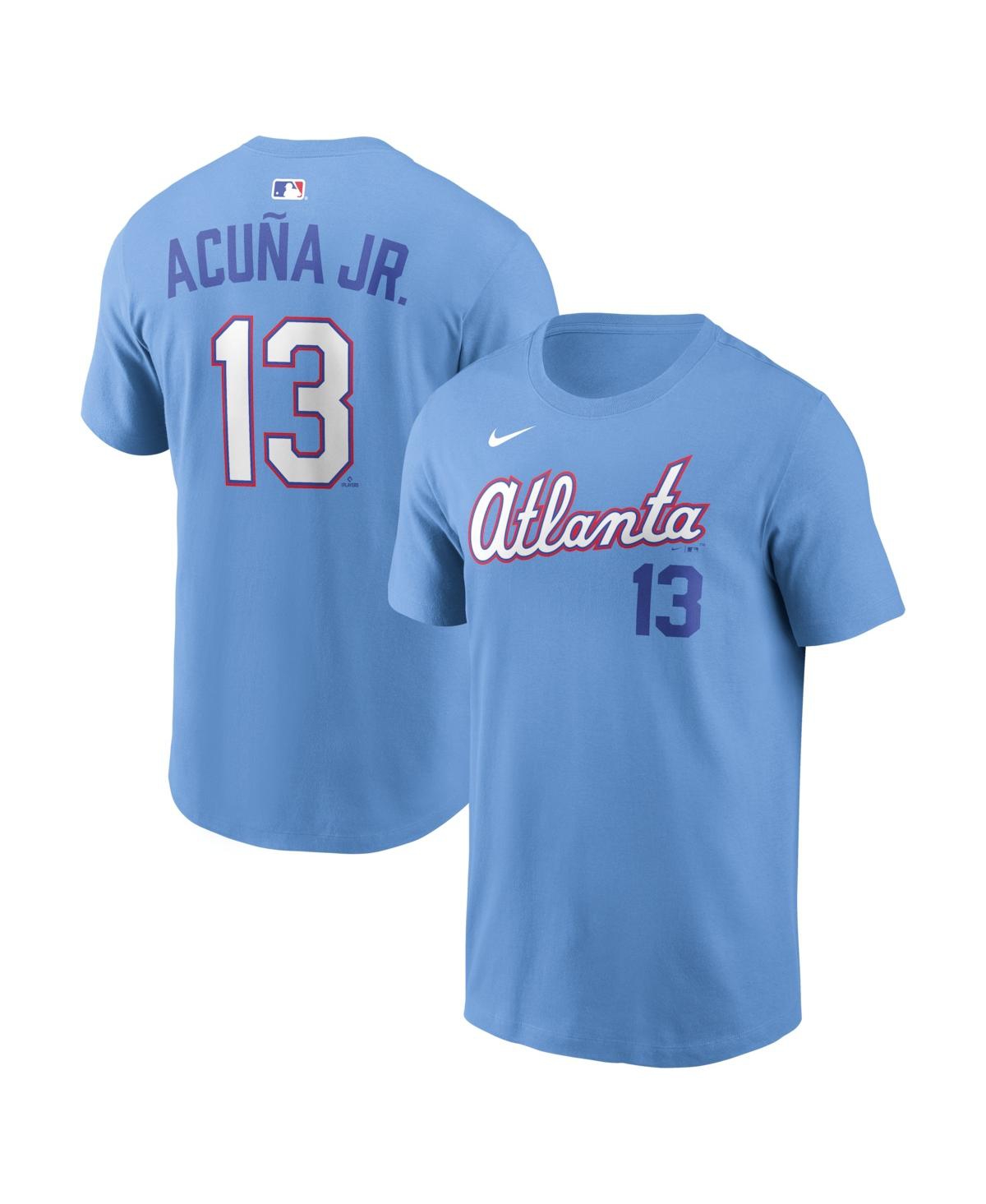 Click here for Nike Mens Ronald Acuna Jr. Powder Blue Atlanta Bra... prices
