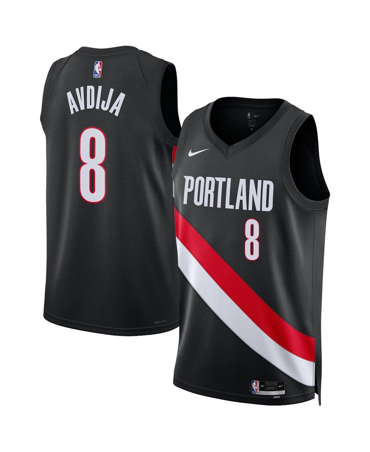 Click here for Nike Mens and Womens Deni Avdija Black Portland Tr... prices