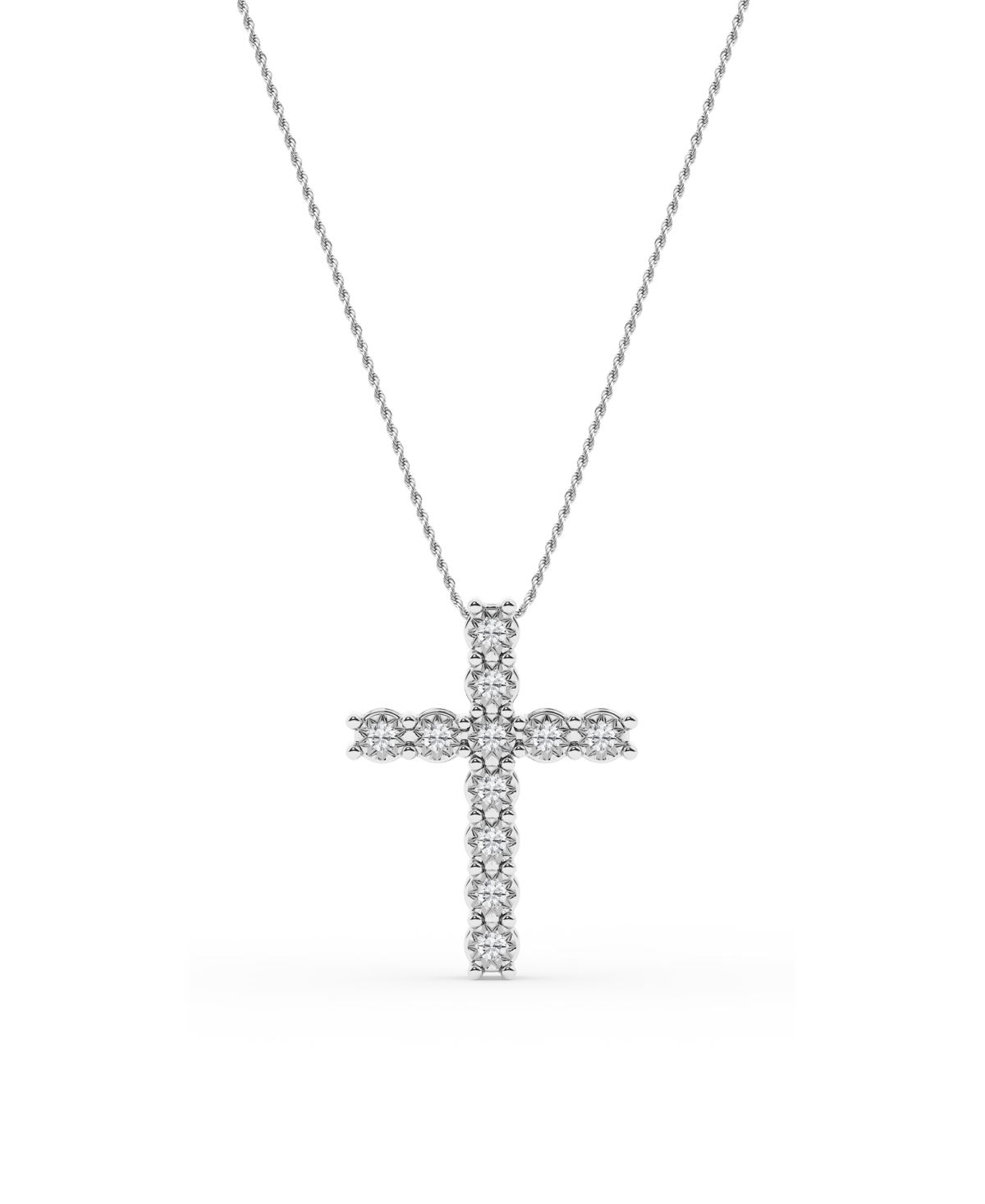 Click here for Diamond Cross Pendant Necklace (1/4 ct. t.w.) in S... prices