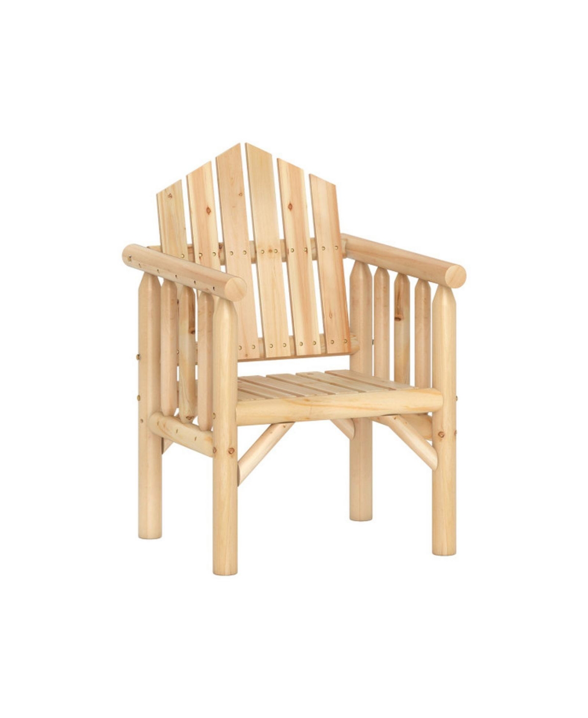 Click here for Gouun Outdoor Wood Armchair Patio Dining Chair wit... prices