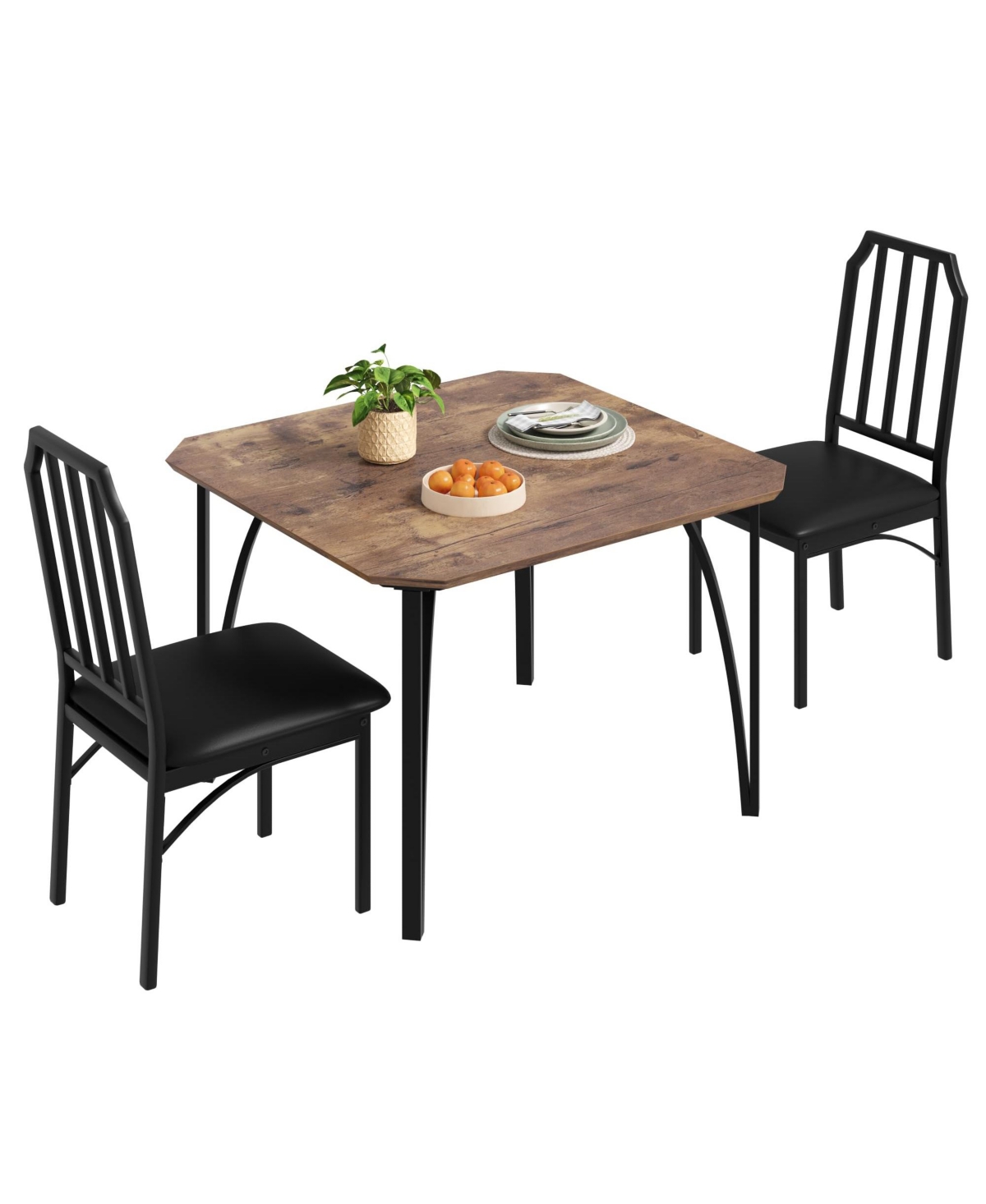 Click here for gaomon 3-Piece 2-Person Modern Dining Table Set wi... prices