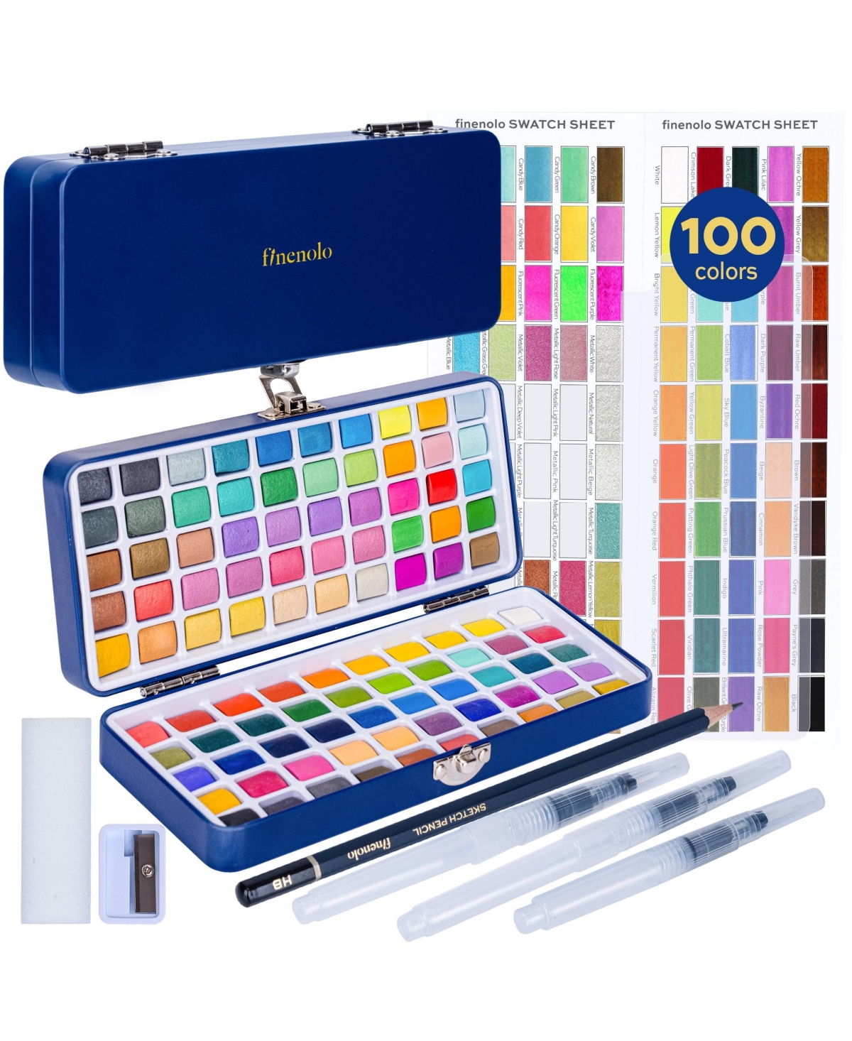 Click here for Deli Finenolo 100-Color Watercolor Paint Set with... prices