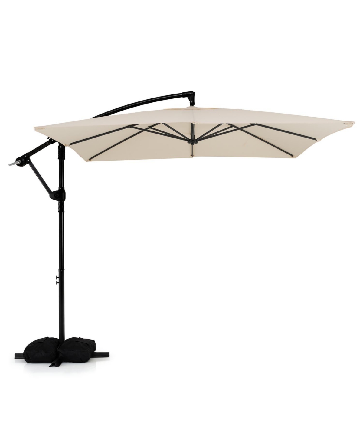 Click here for Slickblue Solar-Powered Offset Hanging Umbrella wi... prices