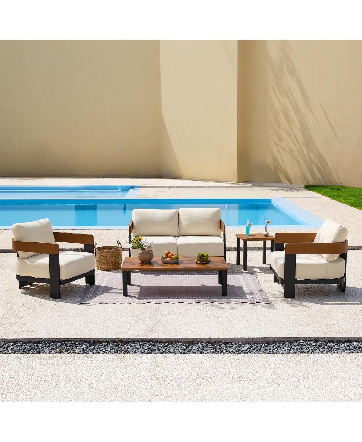 Click here for Tribesigns 4-Piece Patio Conversation Set with 2 A... prices