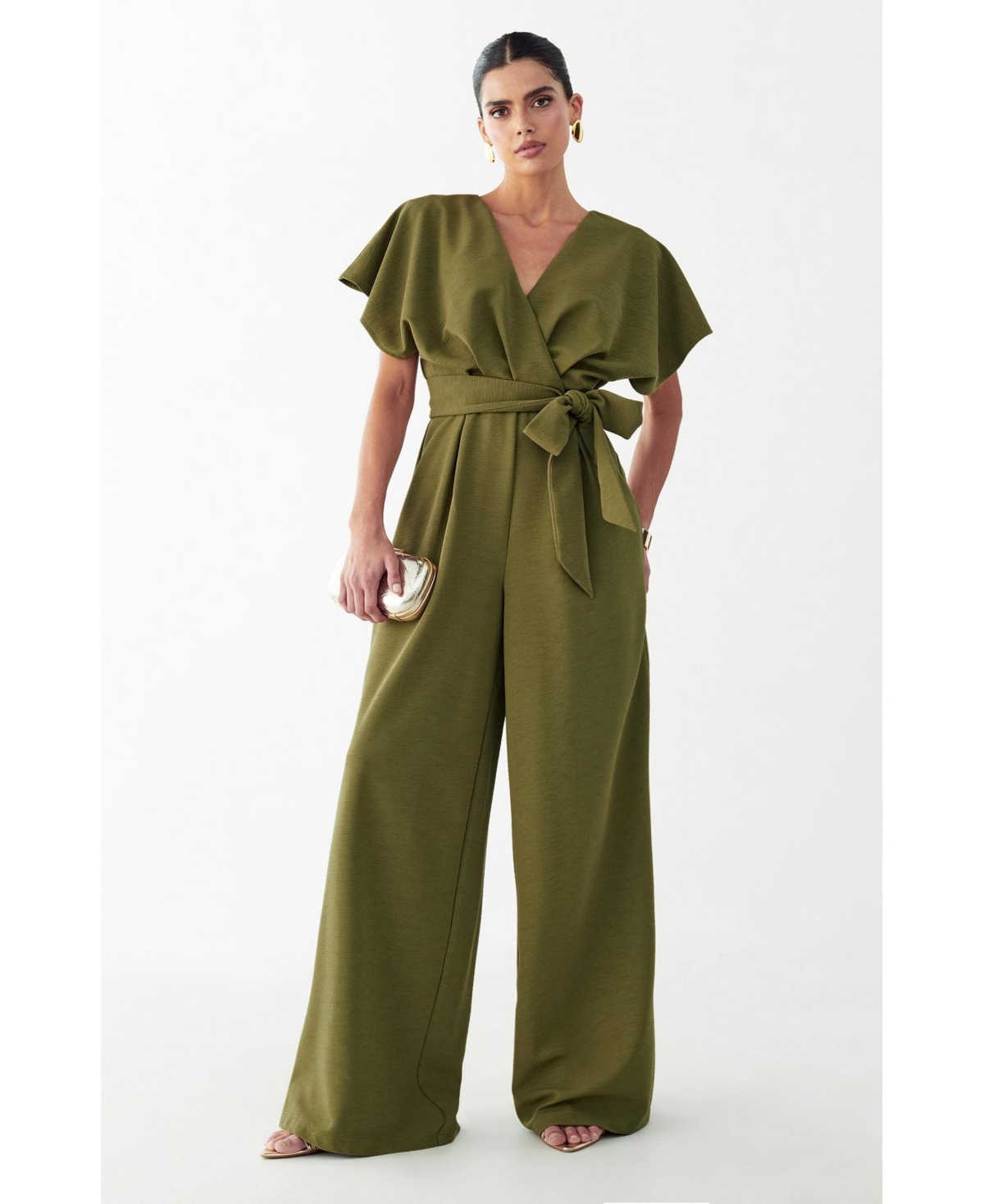 Click here for St Mrlo Womens Hannah Jumpsuit - Khaki prices