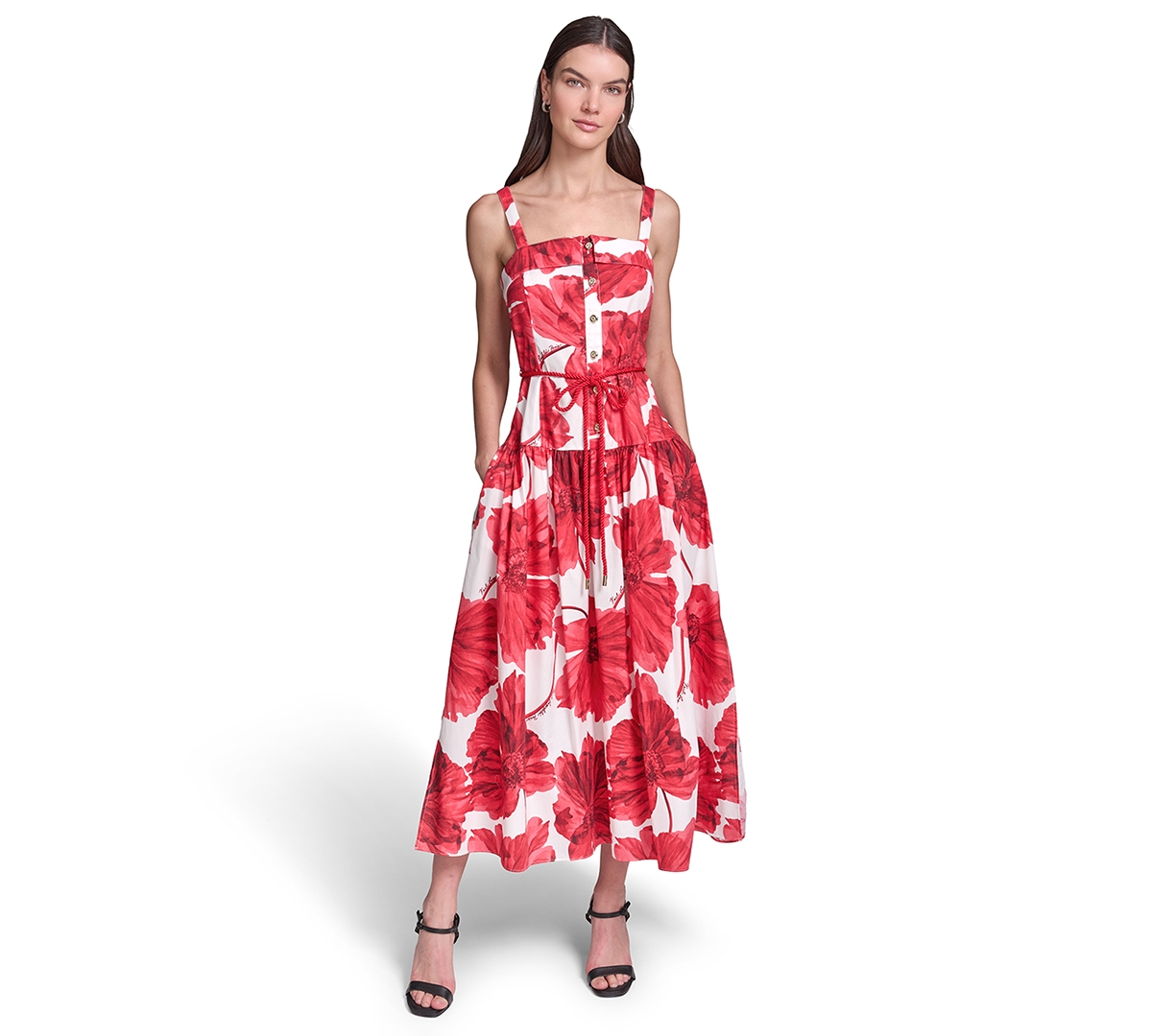 Click here for Karl Lagerfeld Paris Womens Printed Cotton Midi wi... prices