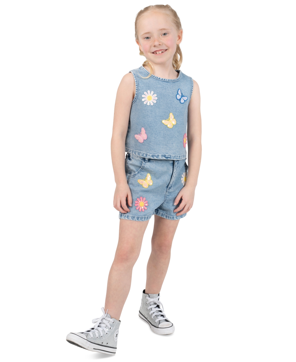 Click here for Rarity Girls 2T-6X Denim Vest Top and Matching Sho... prices
