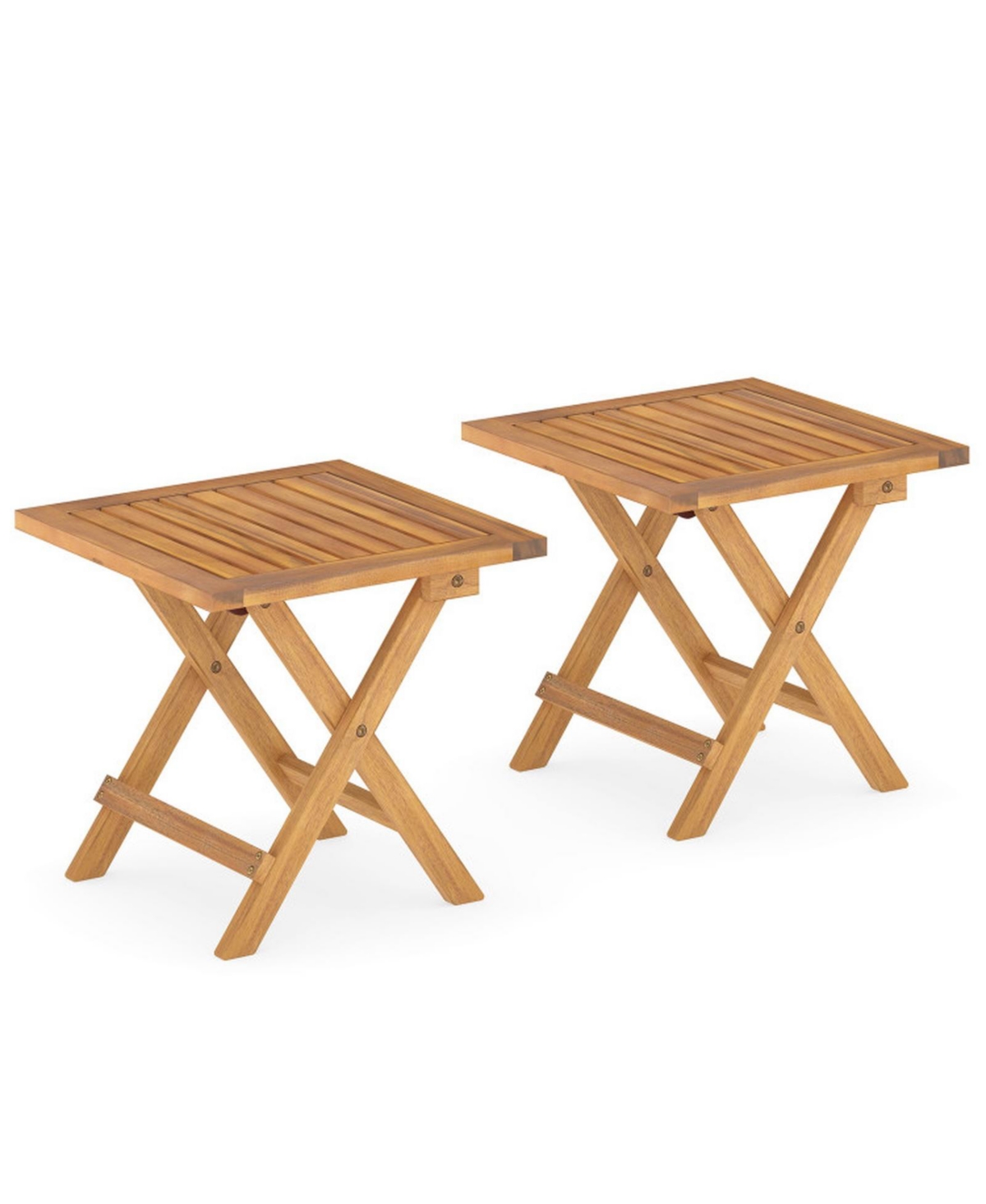 Click here for Gouun Portable Folding Acacia Wood Patio Side Tabl... prices